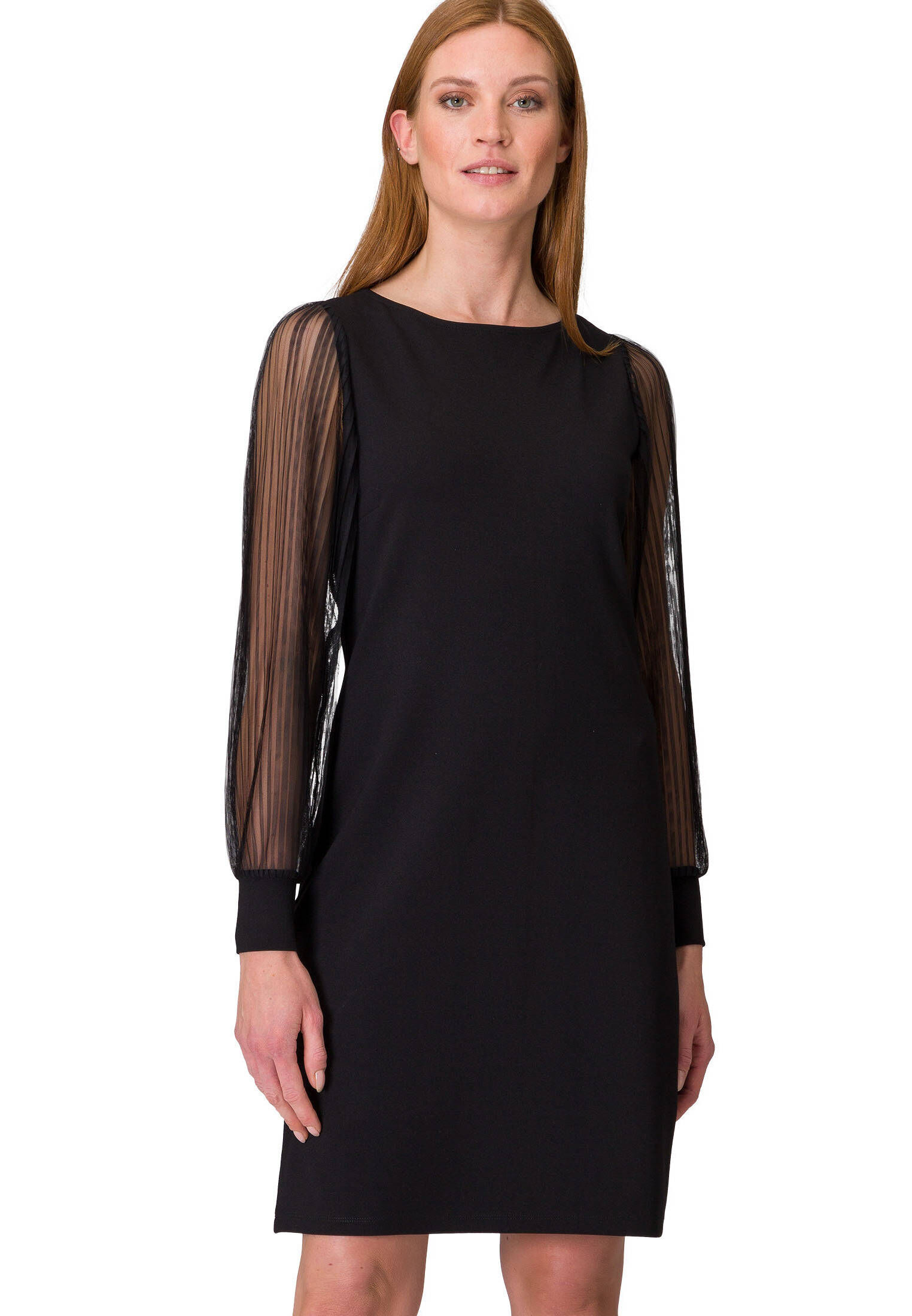 Damen Kleid mit transparenten Ärmeln