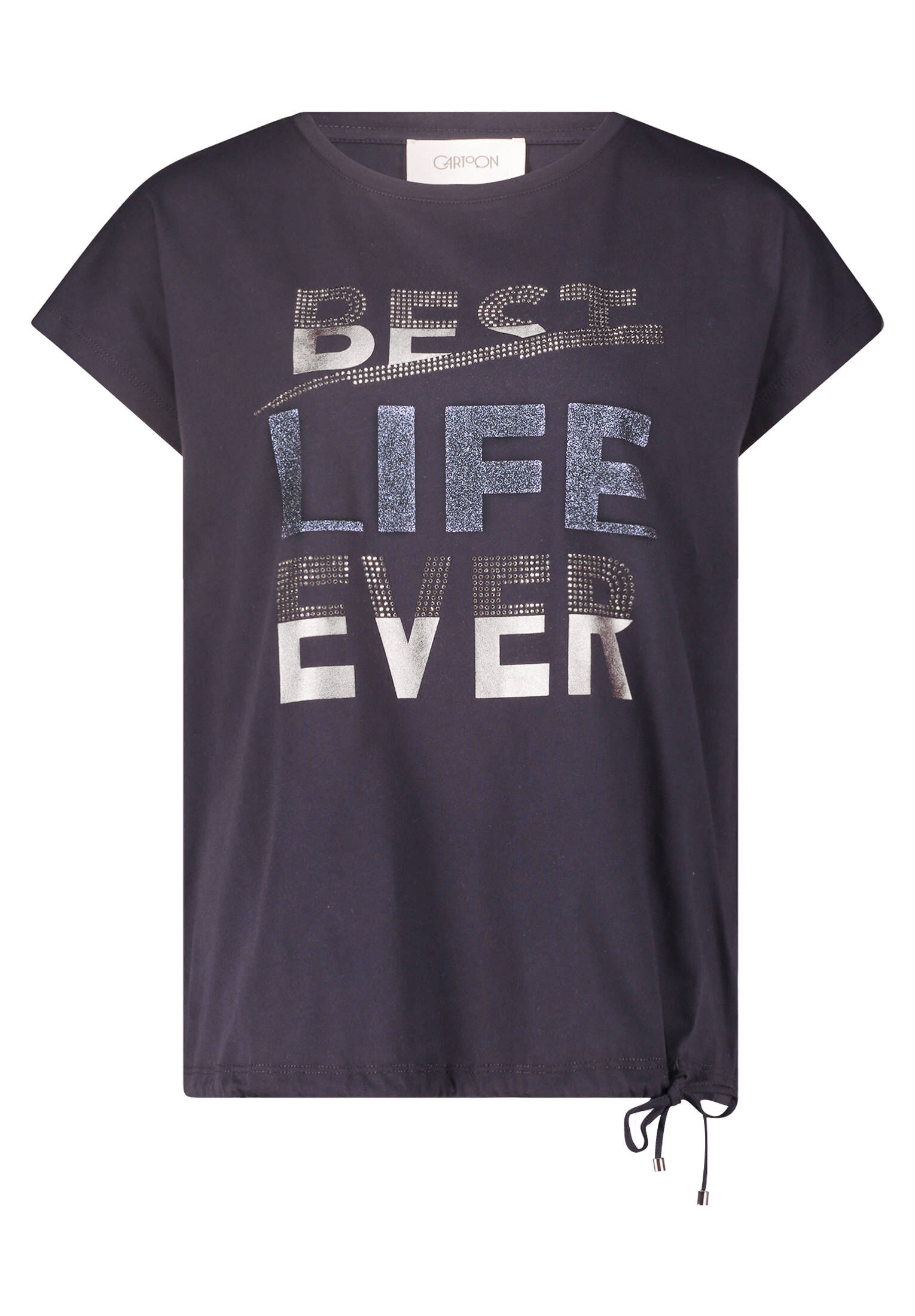 Damen Printshirt mit Tunnelzug