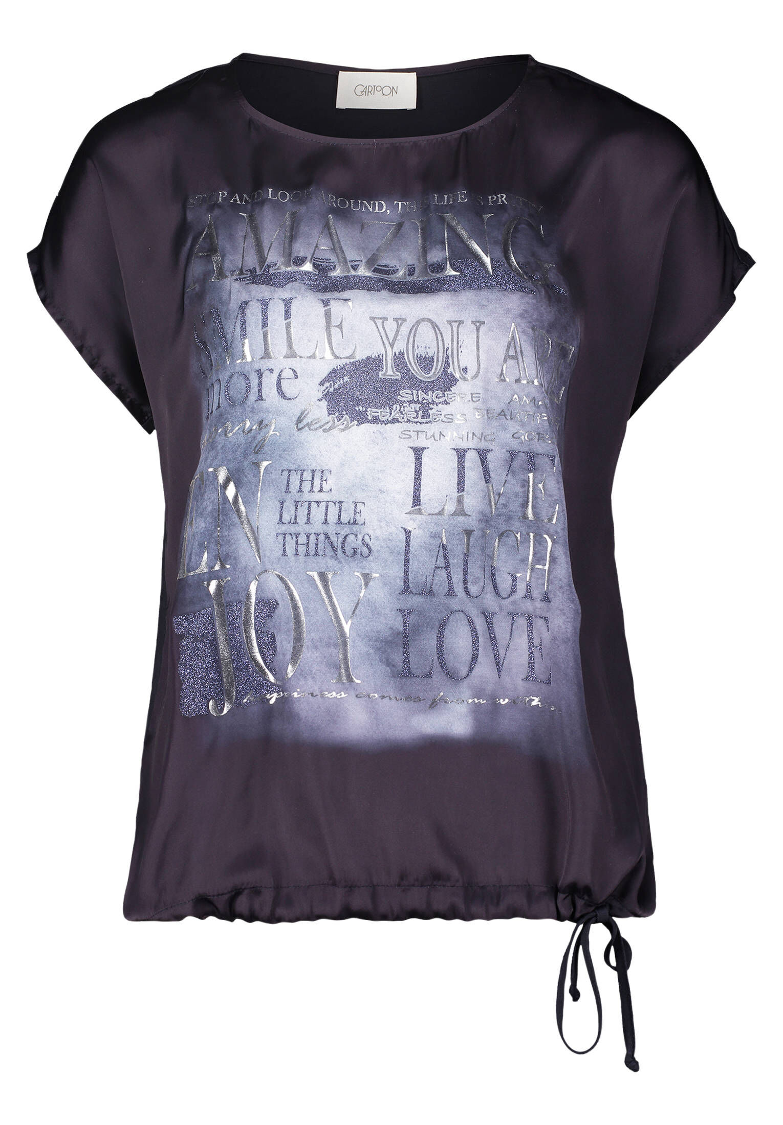 Damen Printshirt mit Tunnelzug