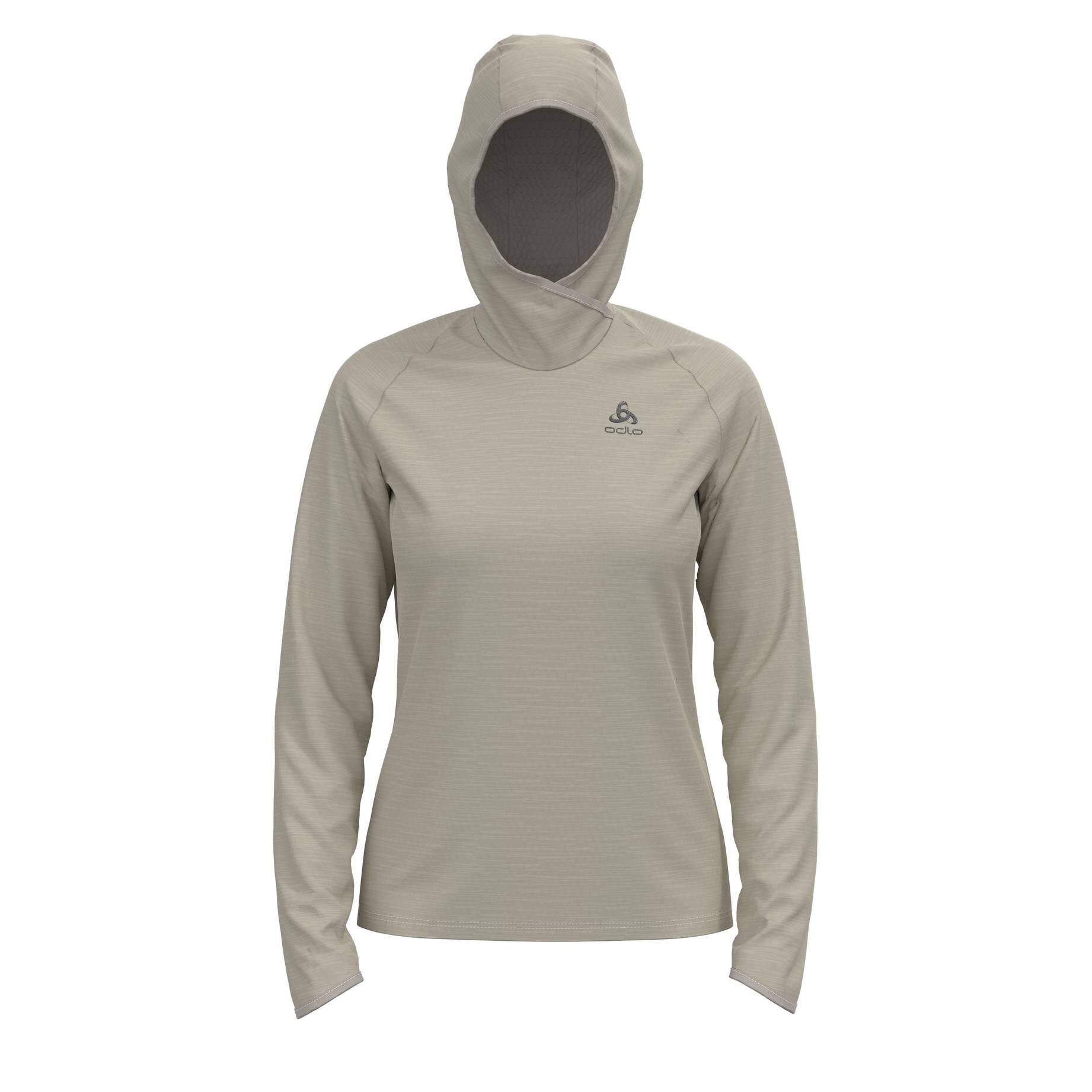 Odlo Damen Langarmshirt ESSENTIAL THERMAL MID LAYER HOODY in Grau ...
