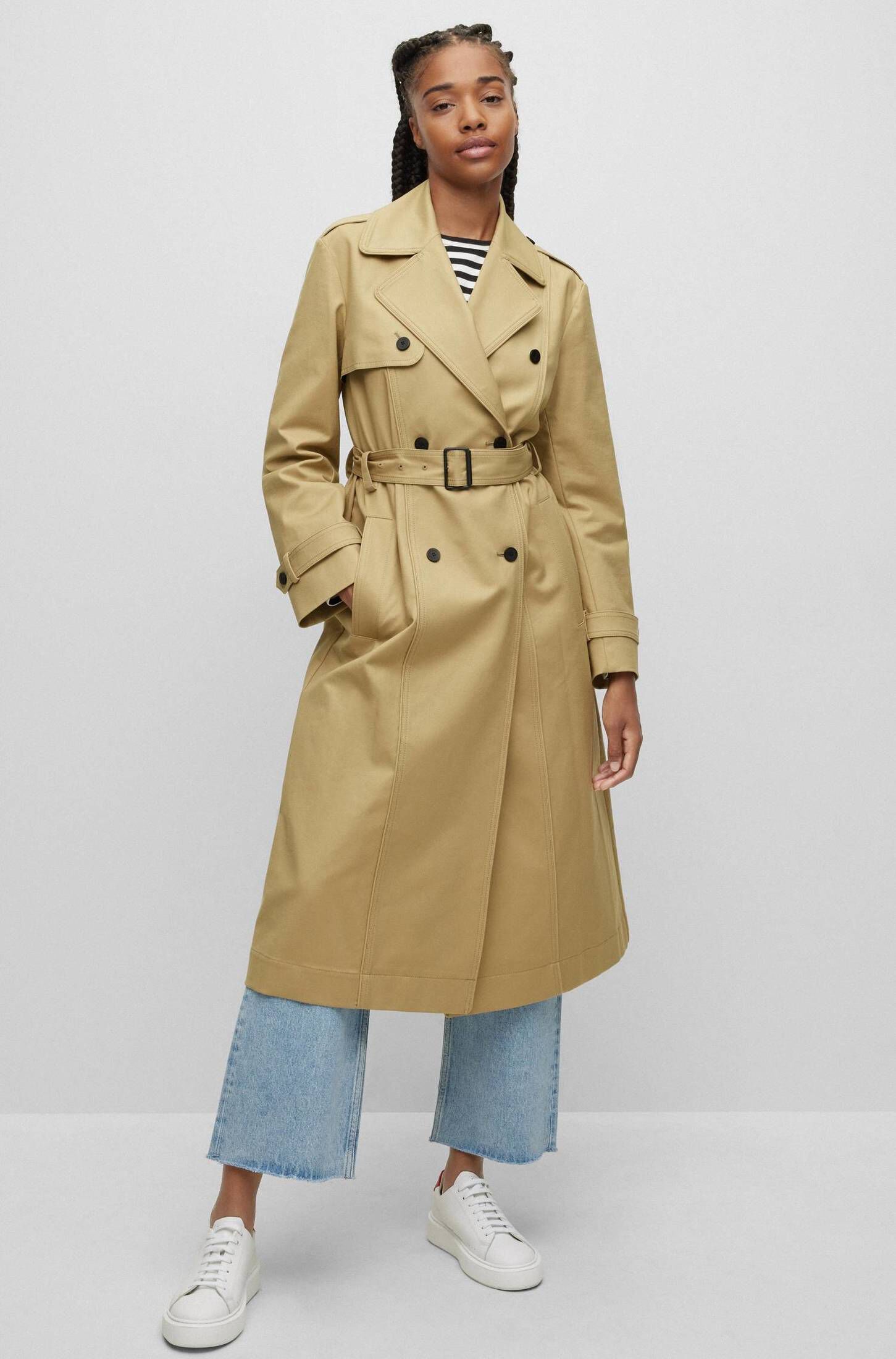 Damen Trenchcoat Beige