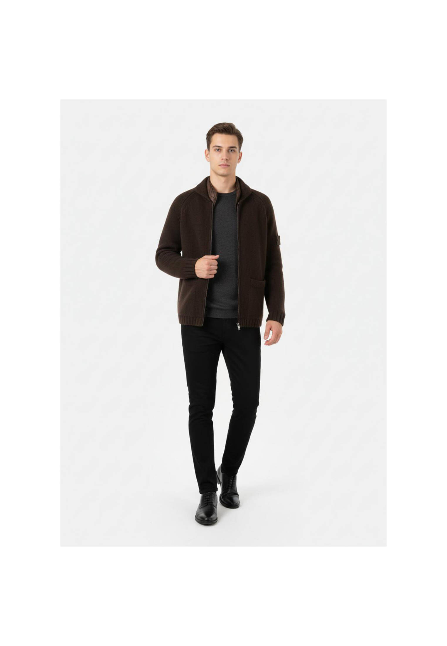 Stone Island Herren Übergangsjacke aus Kaschmir Loos Fit in braun ...