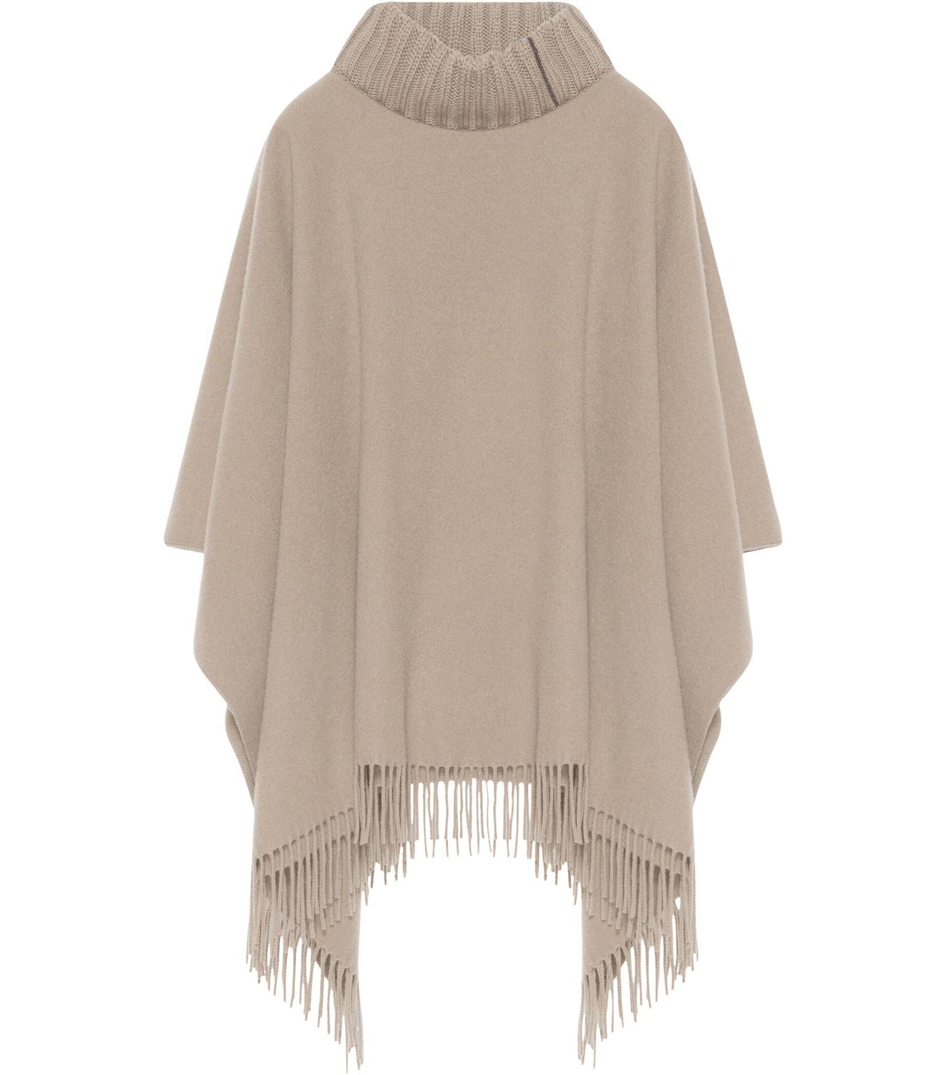 Damen Cape mit Wolle