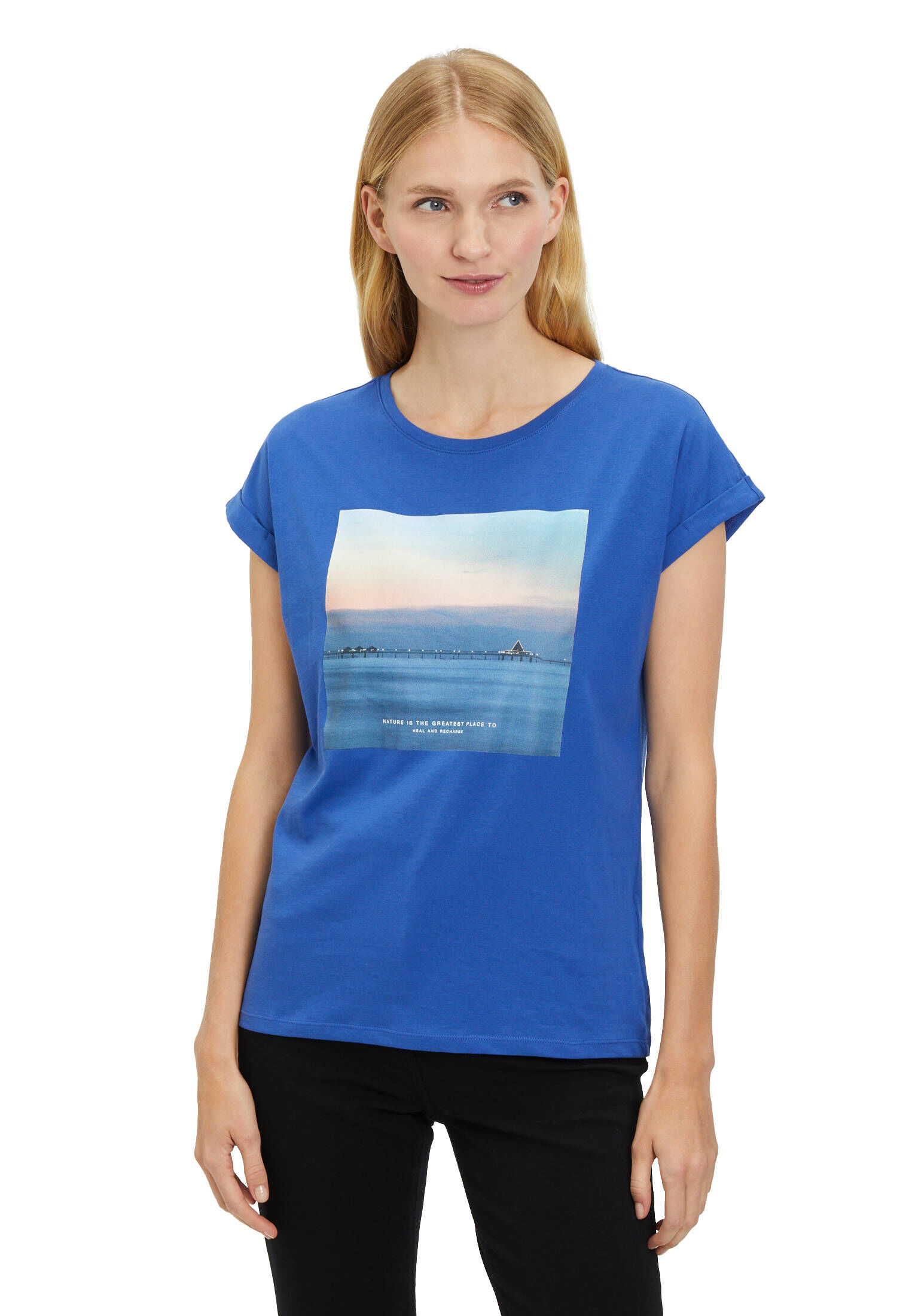 Damen Rundhals-Shirt mit Aufdruck