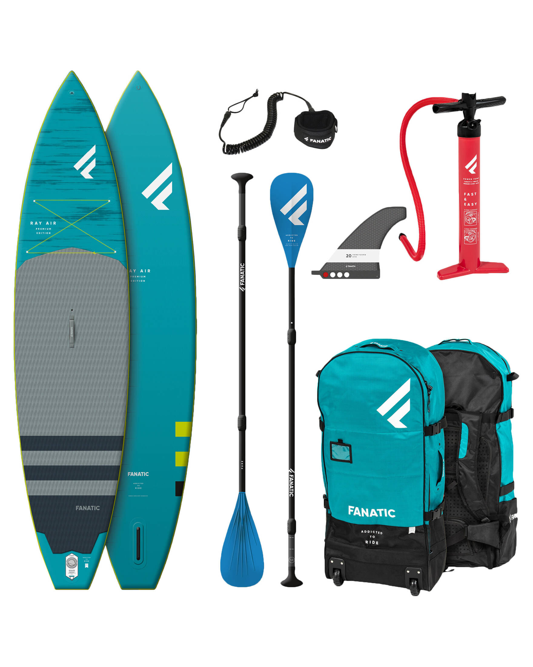 SUP-Board mit Zubehör "Package Ray Air Premium/ Pure"