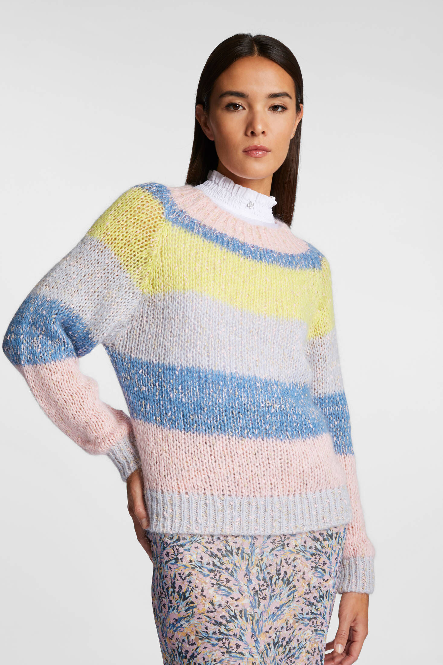 Bunter Strickpullover Damen