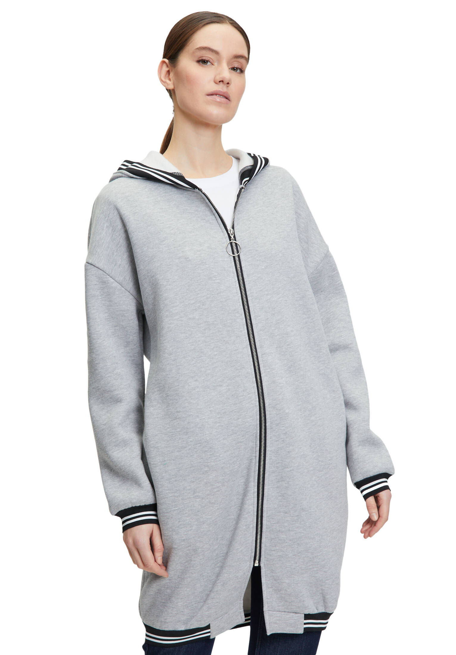Damen Sweatmantel mit Kapuze Relaxed Fit