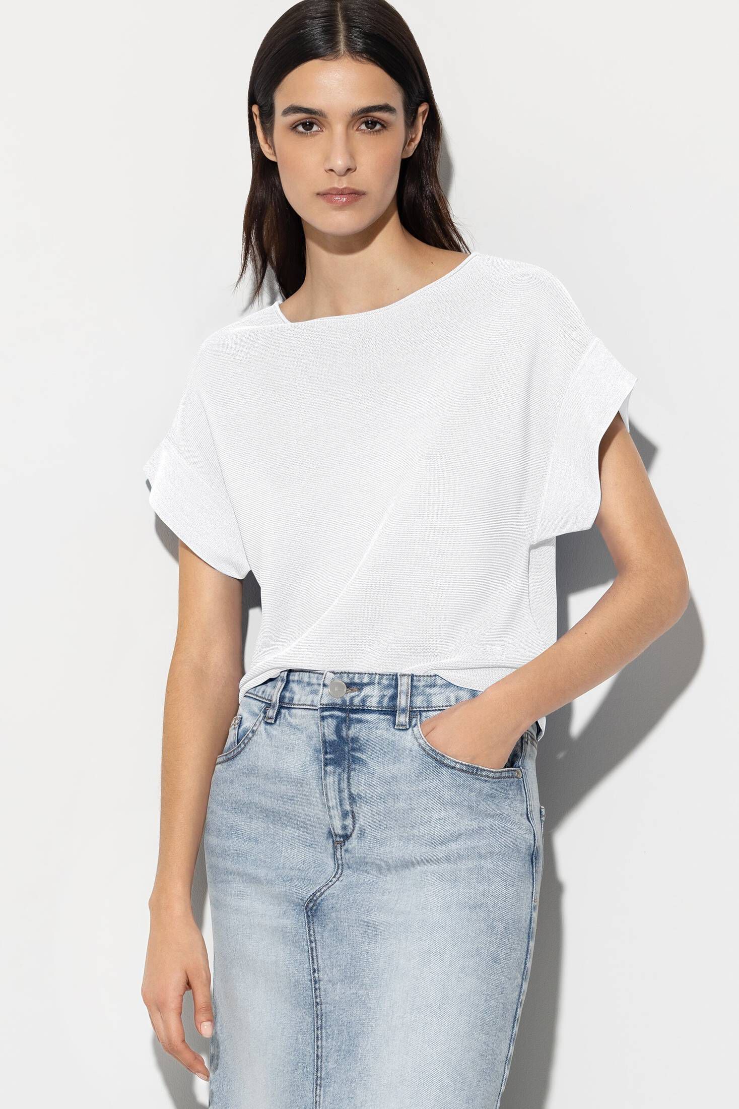 Damen Strickpullover Kurzarm