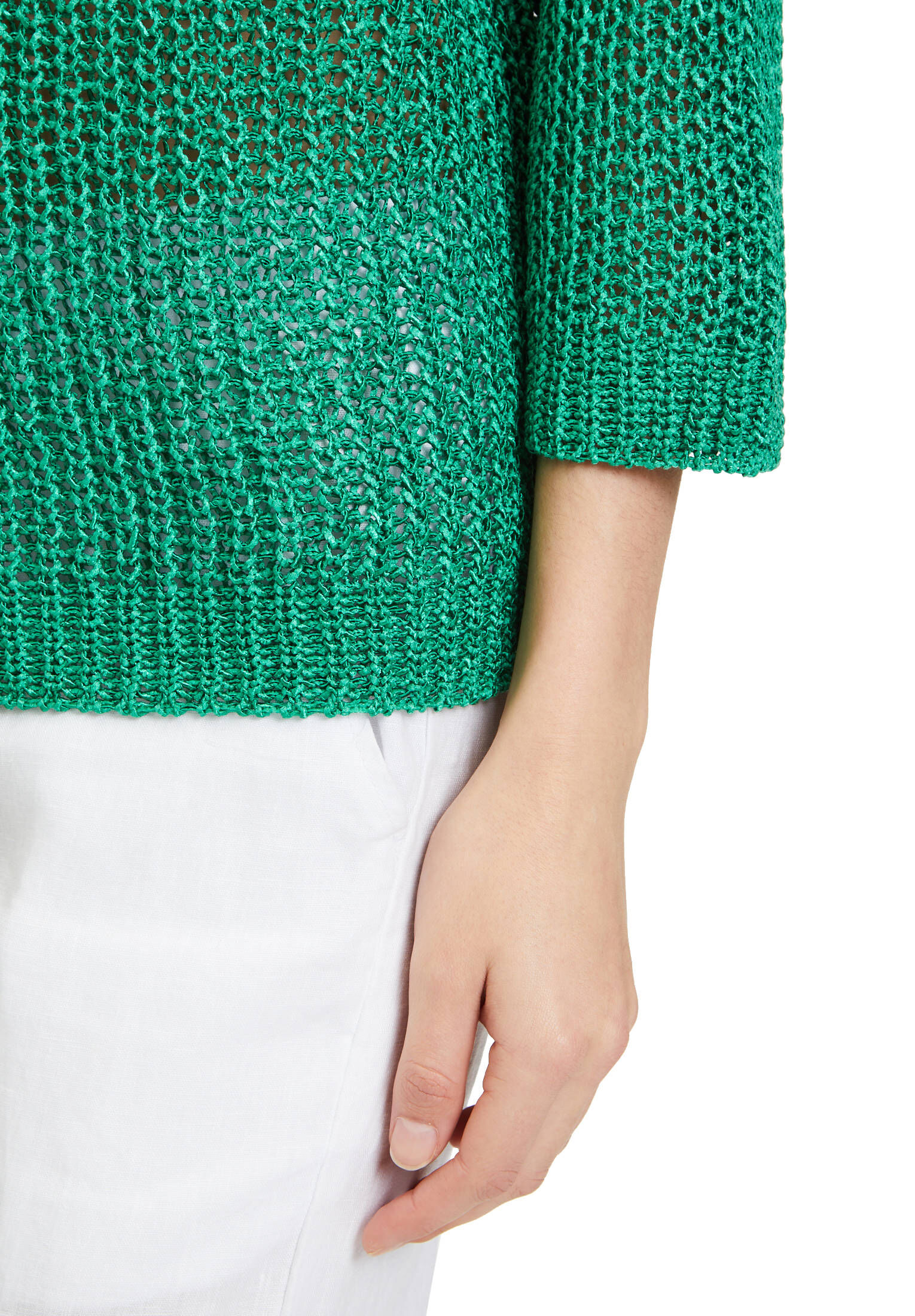 Damen Basic-Strickpullover mit Strickdetails