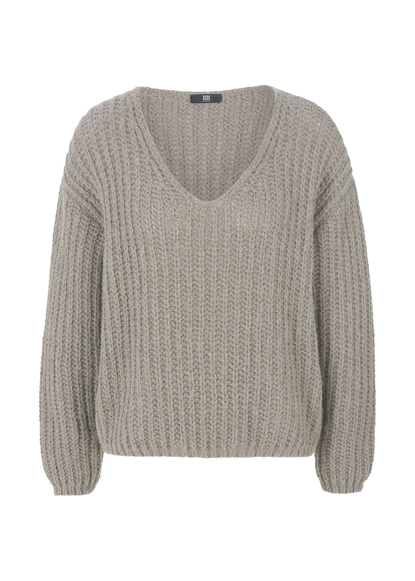 Damen Strickpullover mit Alpaka und Wolle