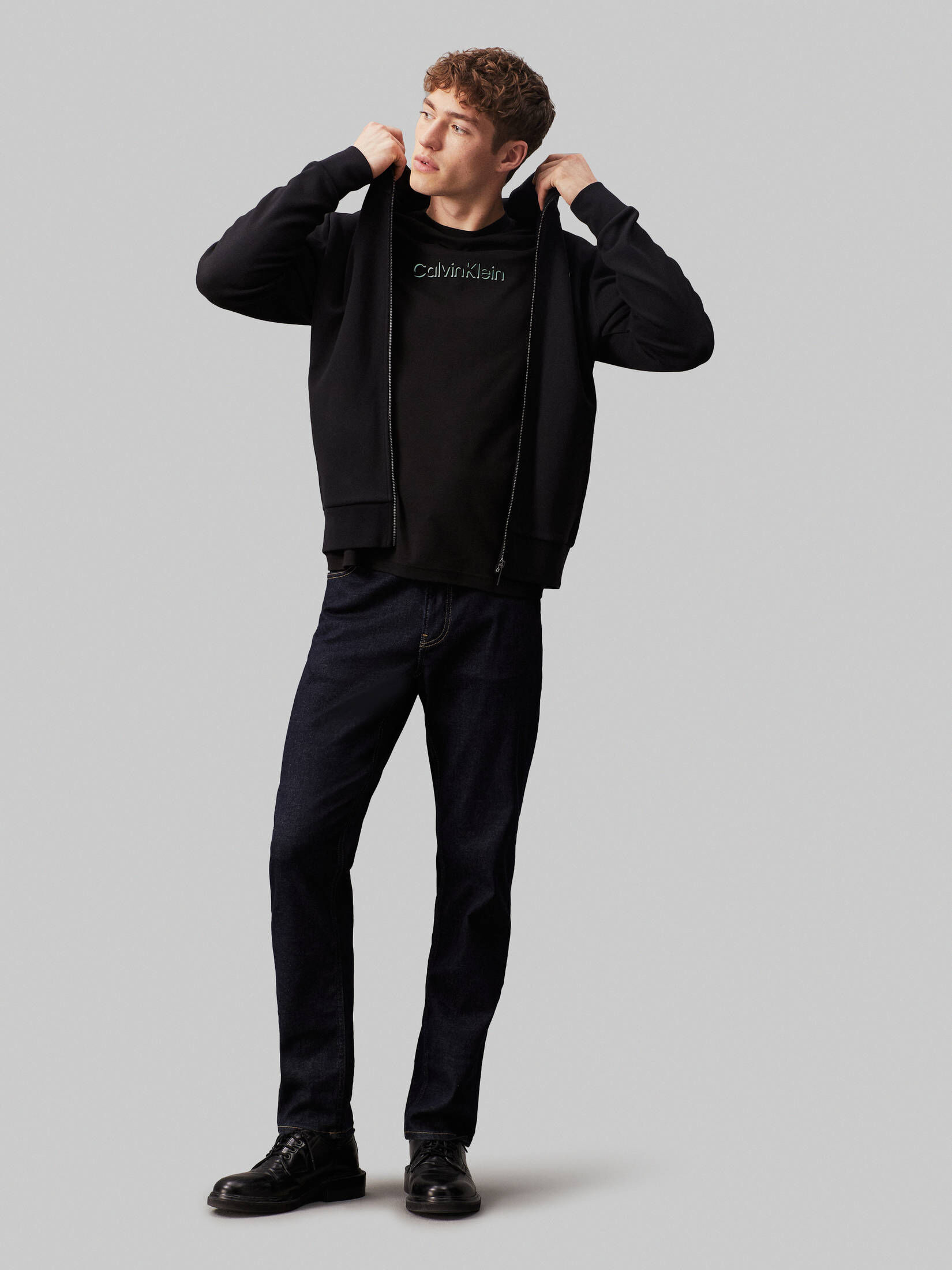 Herren Sweatjacke mit Kapuze MICRO LOGO REPREVE HOODIE JACKET