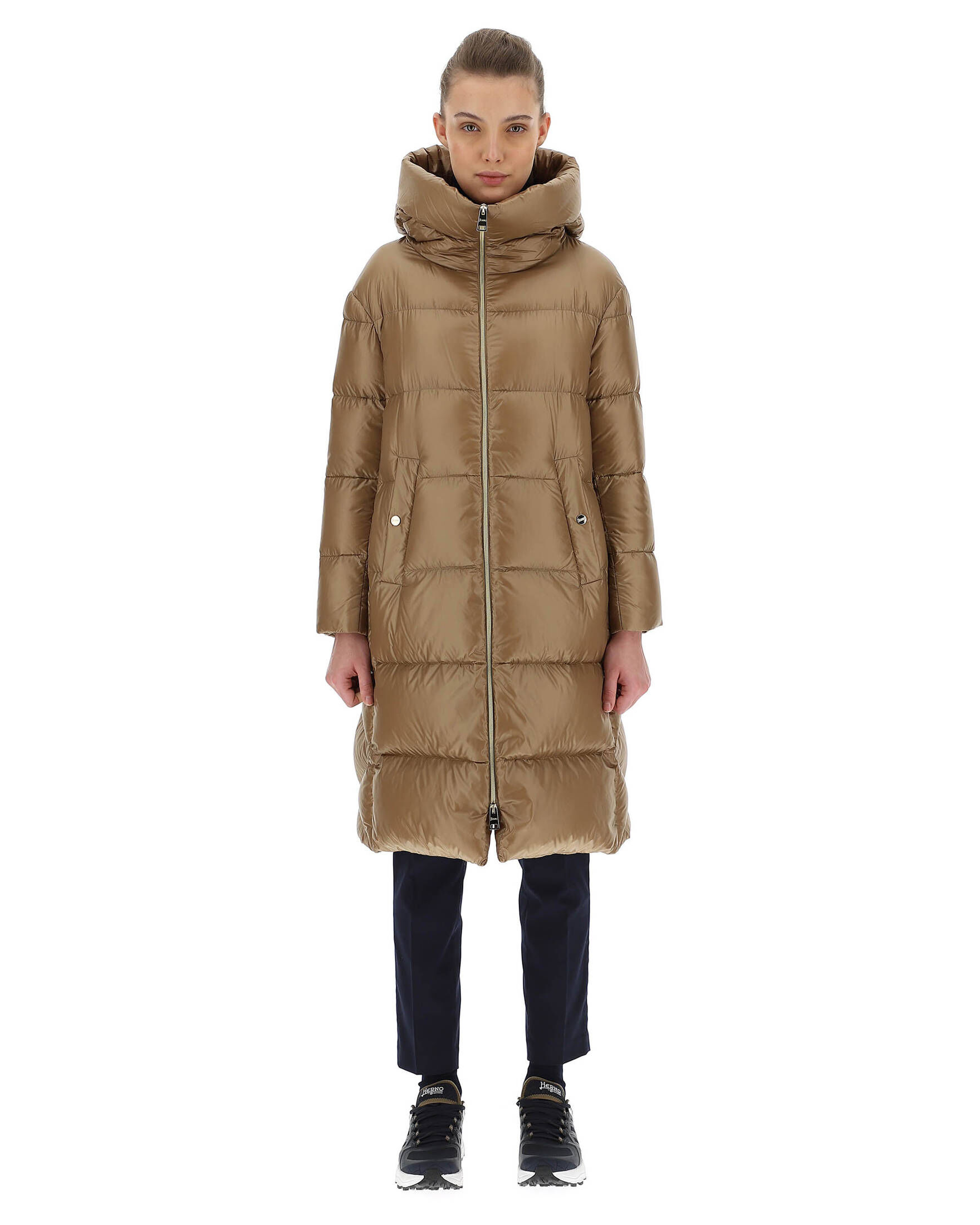 Damen Daunenmantel mit Kapuze