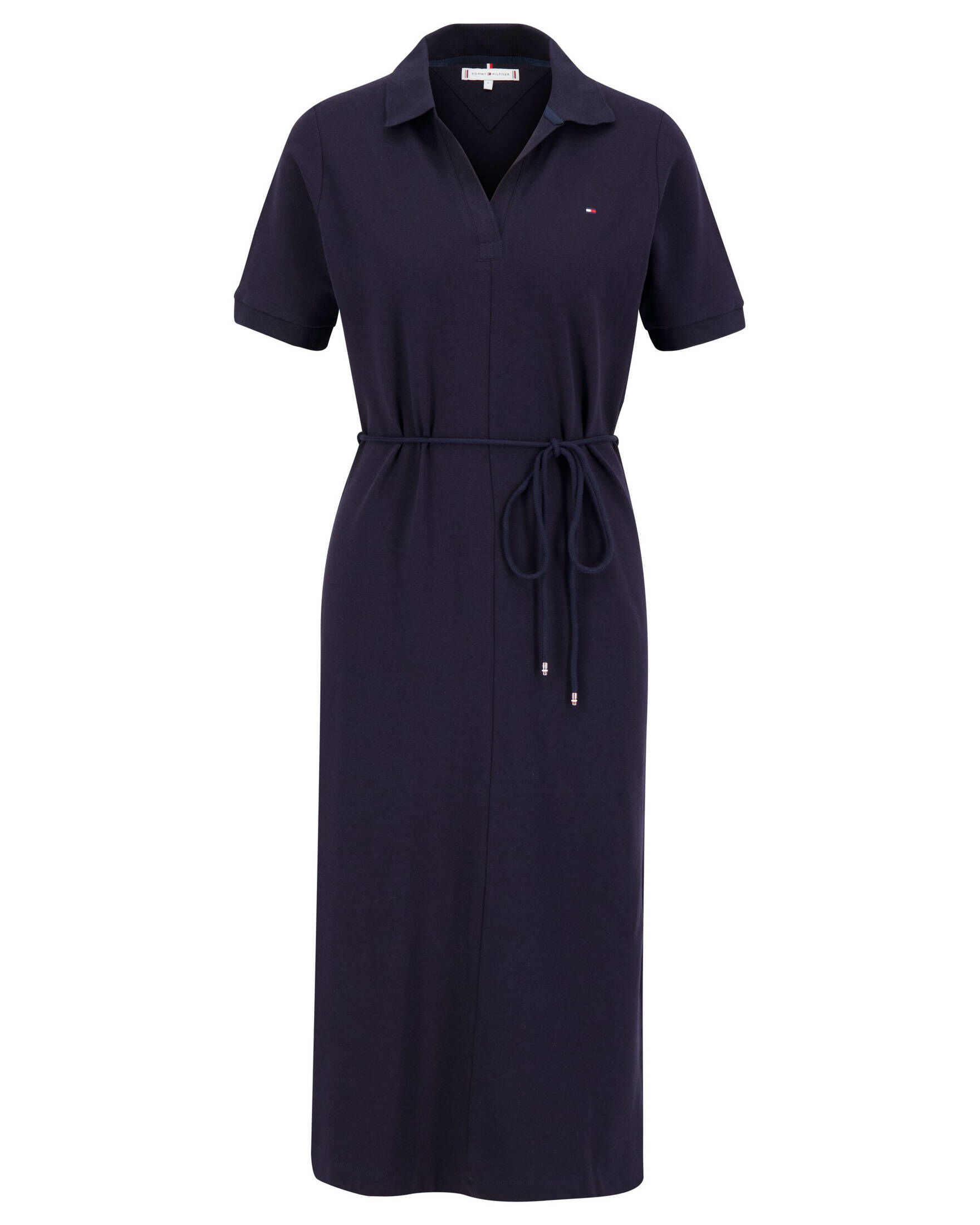 Tommy Hilfiger Damen Polokleid mit Bindegürtel in blau kaufen | engelhorn