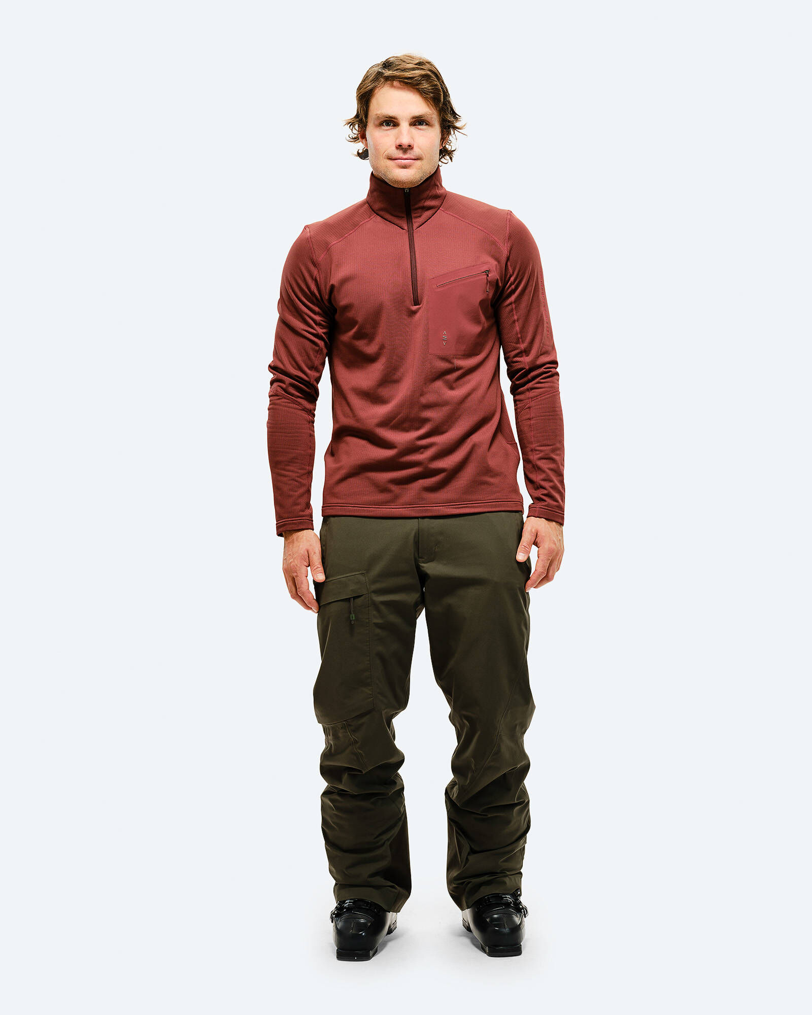 The Mountain Studio Herren Ski-Midlayer M-5 in rot kaufen | engelhorn