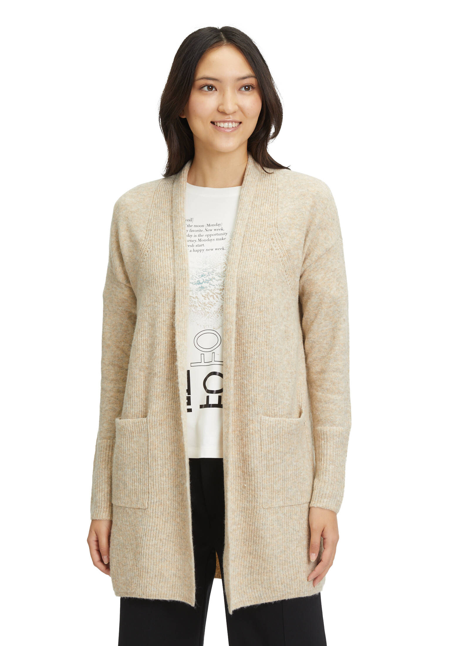 Damen Strick-Cardigan ohne Verschluss