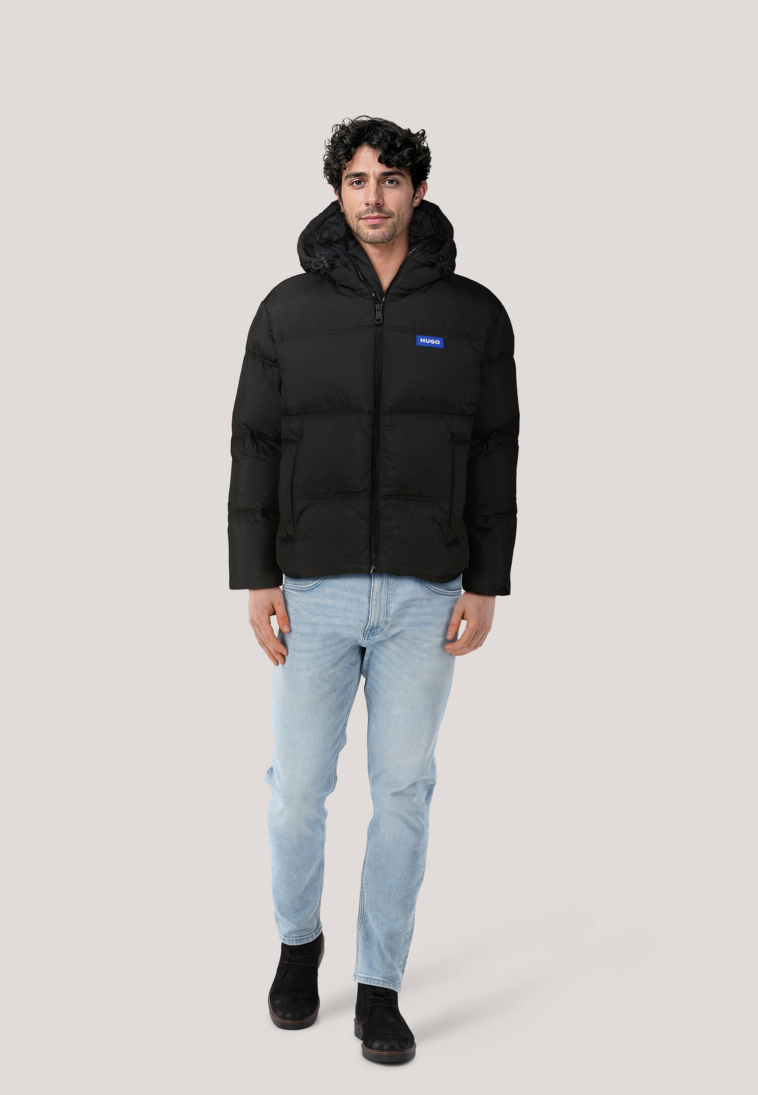Herren Pufferjacke mit Kapuze BODO2541 Relaxed Fit