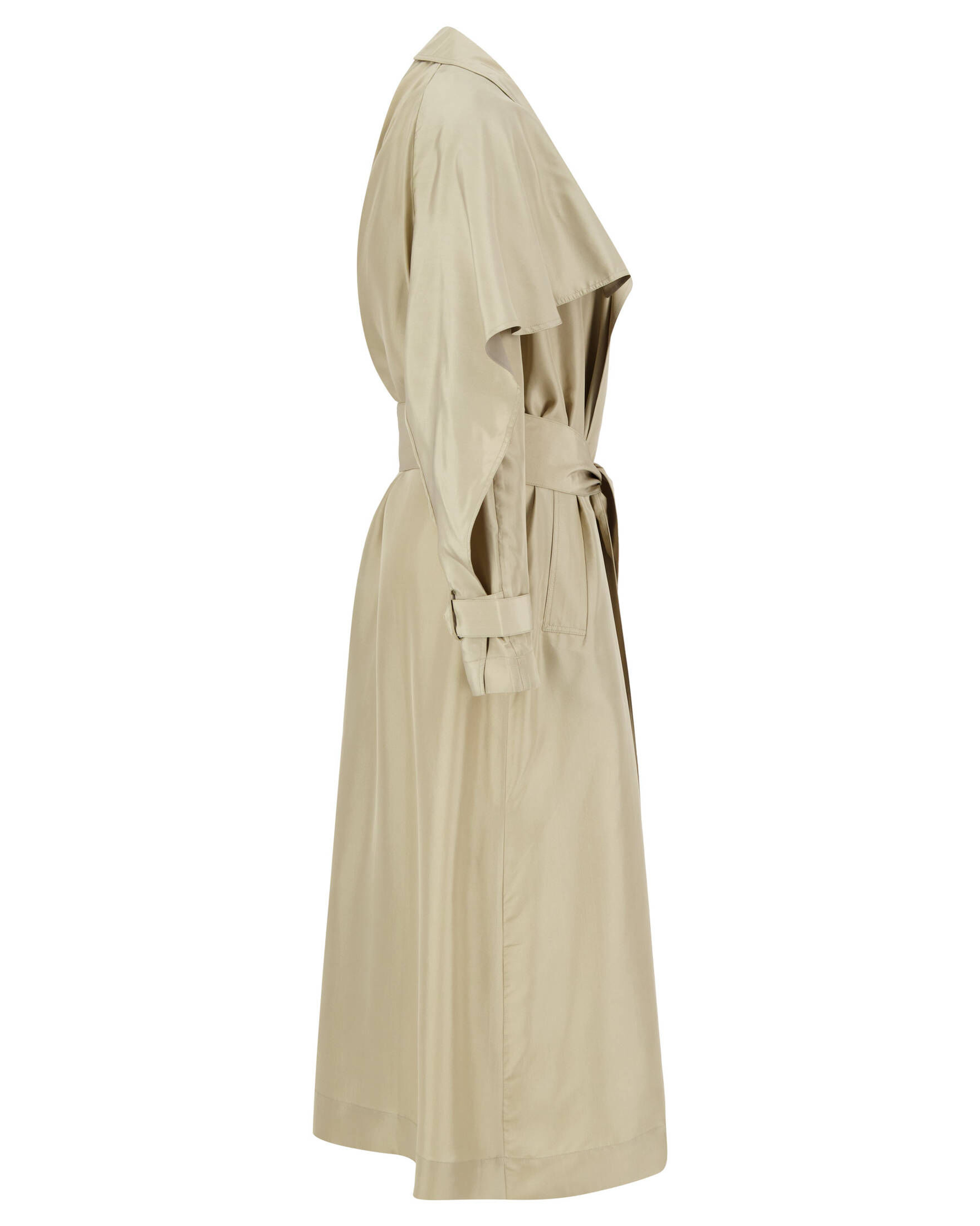 Damen Trenchcoat aus Seide PLEATED BACK FLUID TRENCH