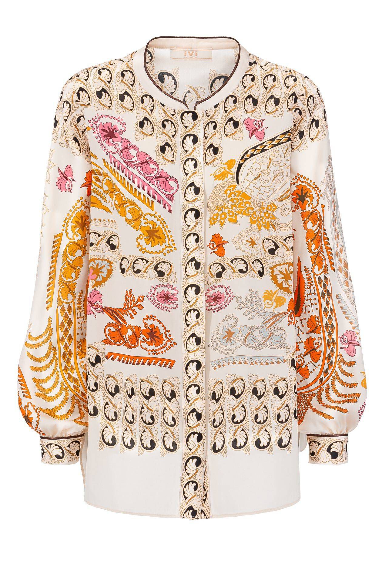 Damen Bluse mit Seide