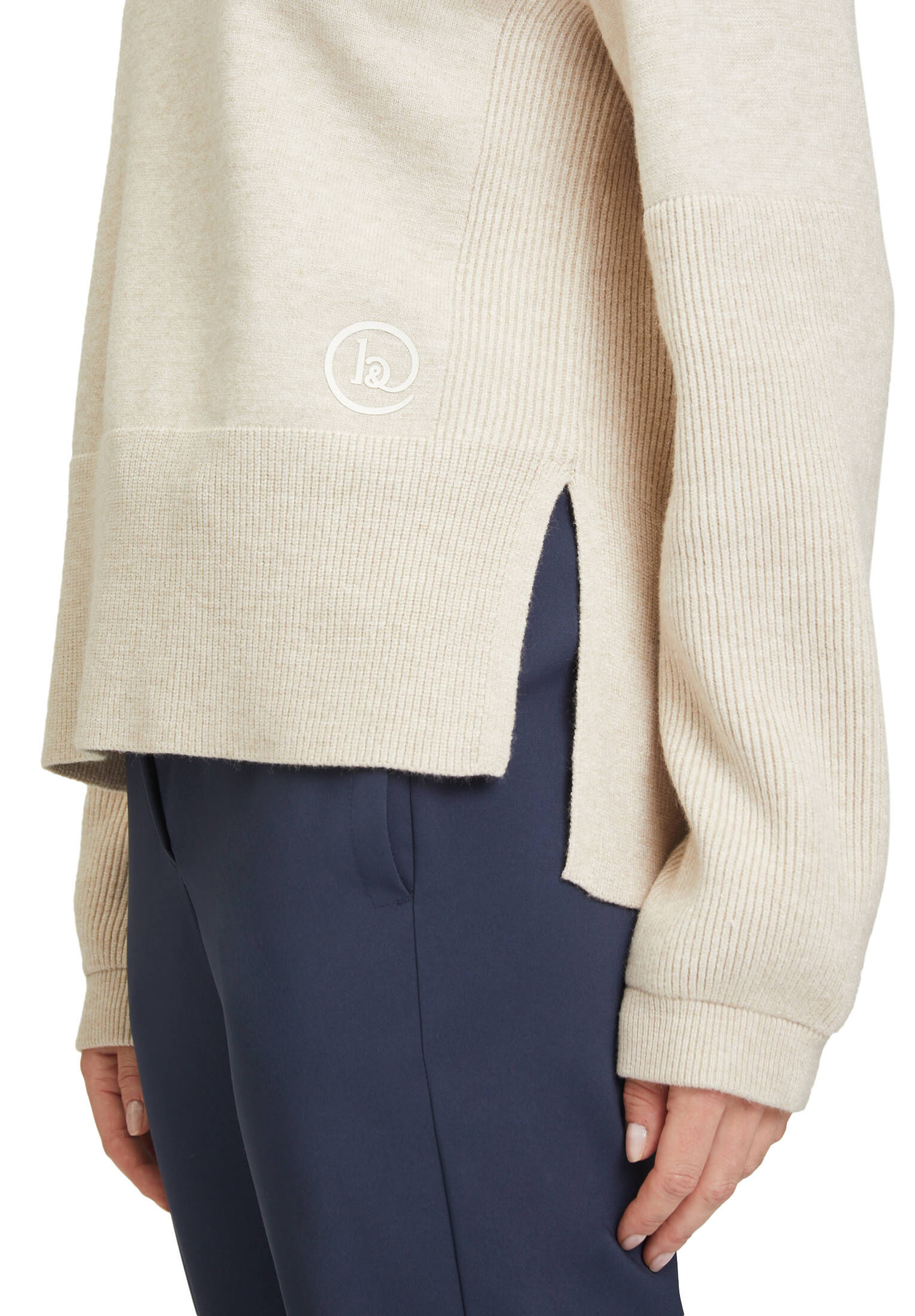 Damen Strickpullover mit Strickdetails