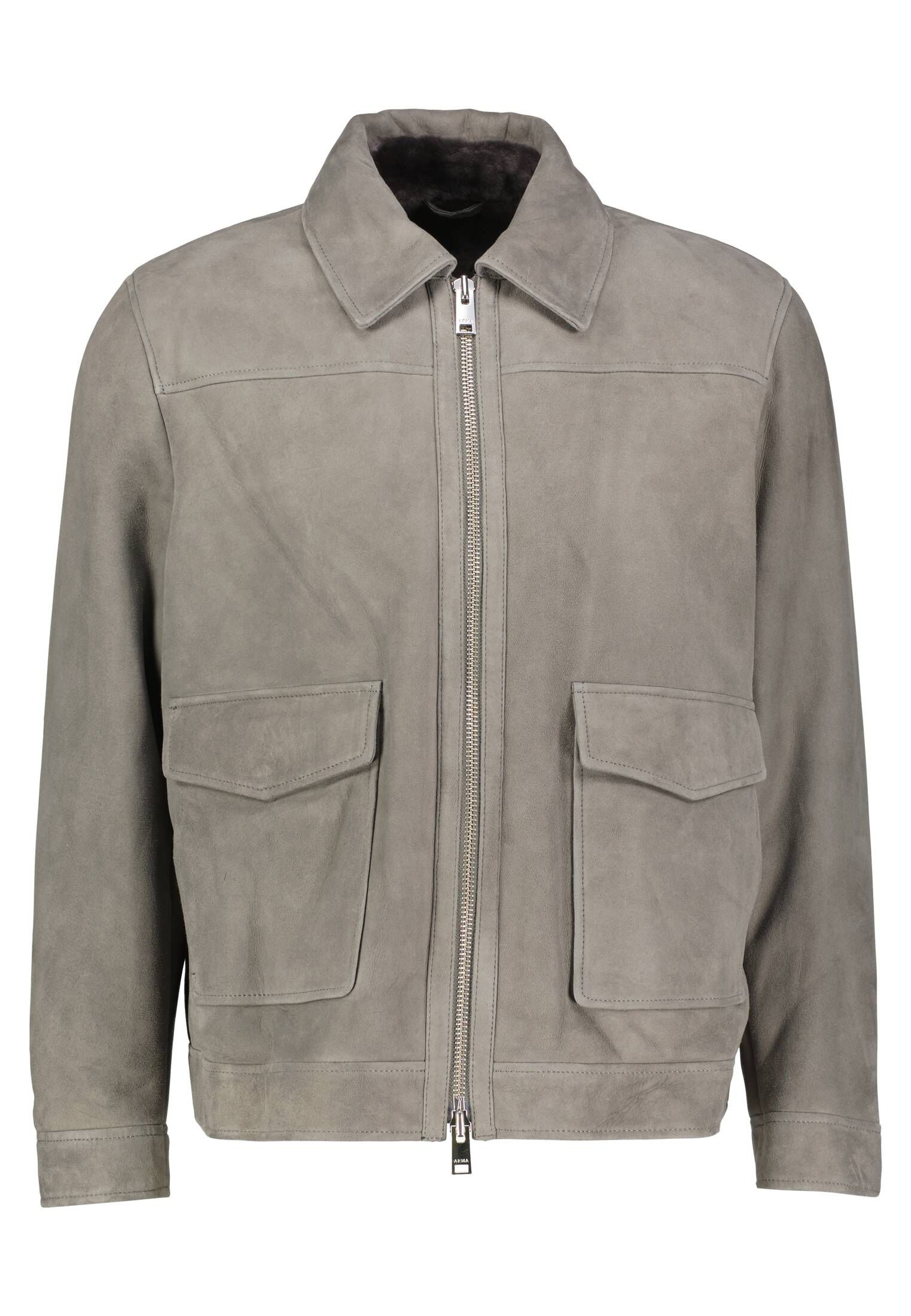 Herren Lederjacke Mit Lammfell