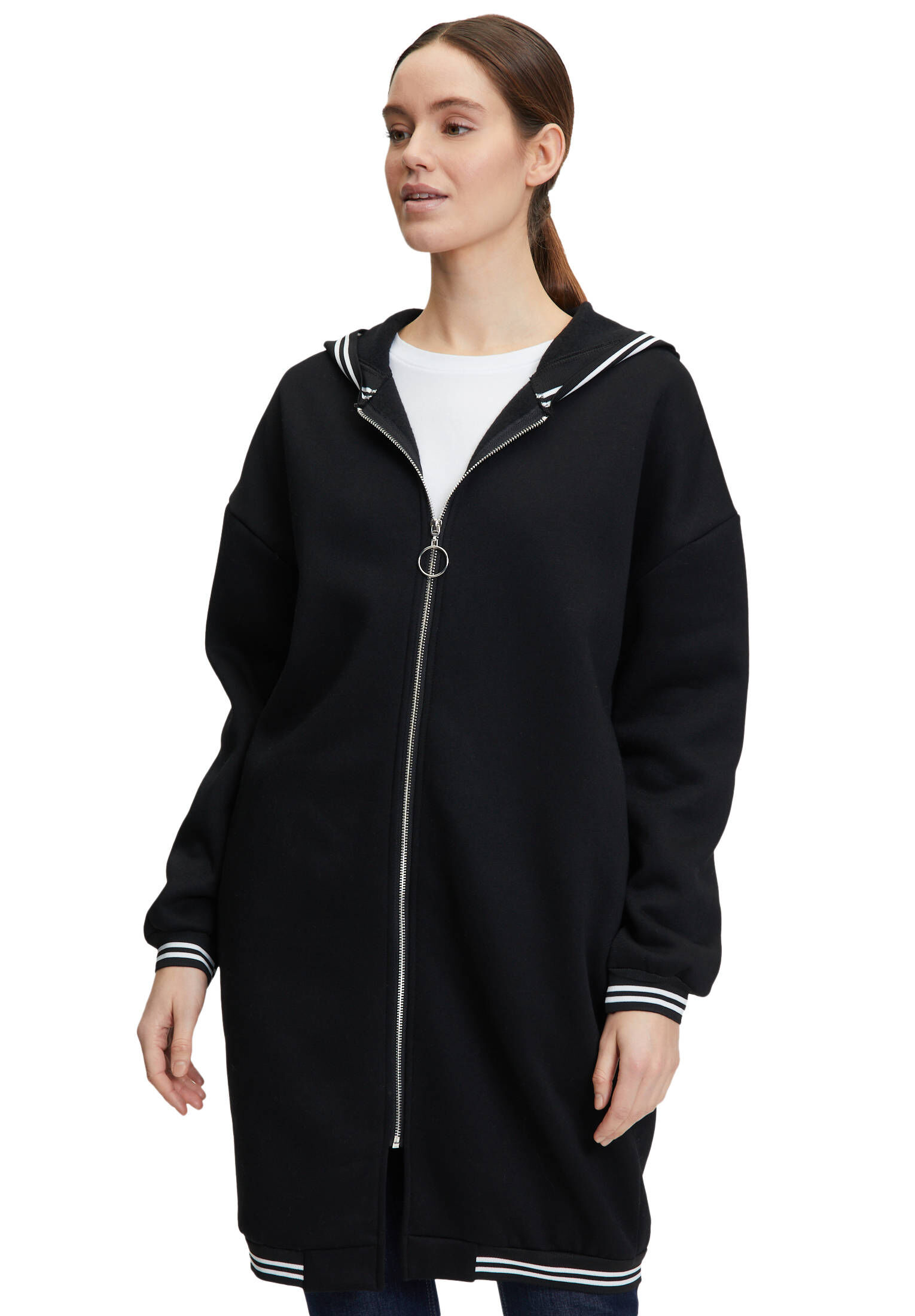 Damen Sweatmantel mit Kapuze Relaxed Fit