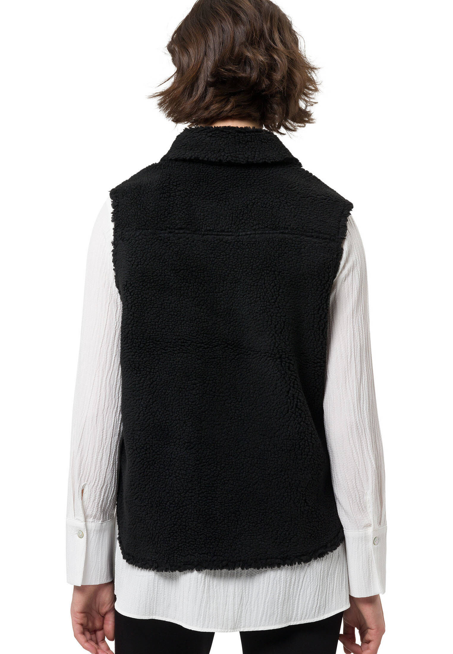 Damen Weste in Lammfelloptik