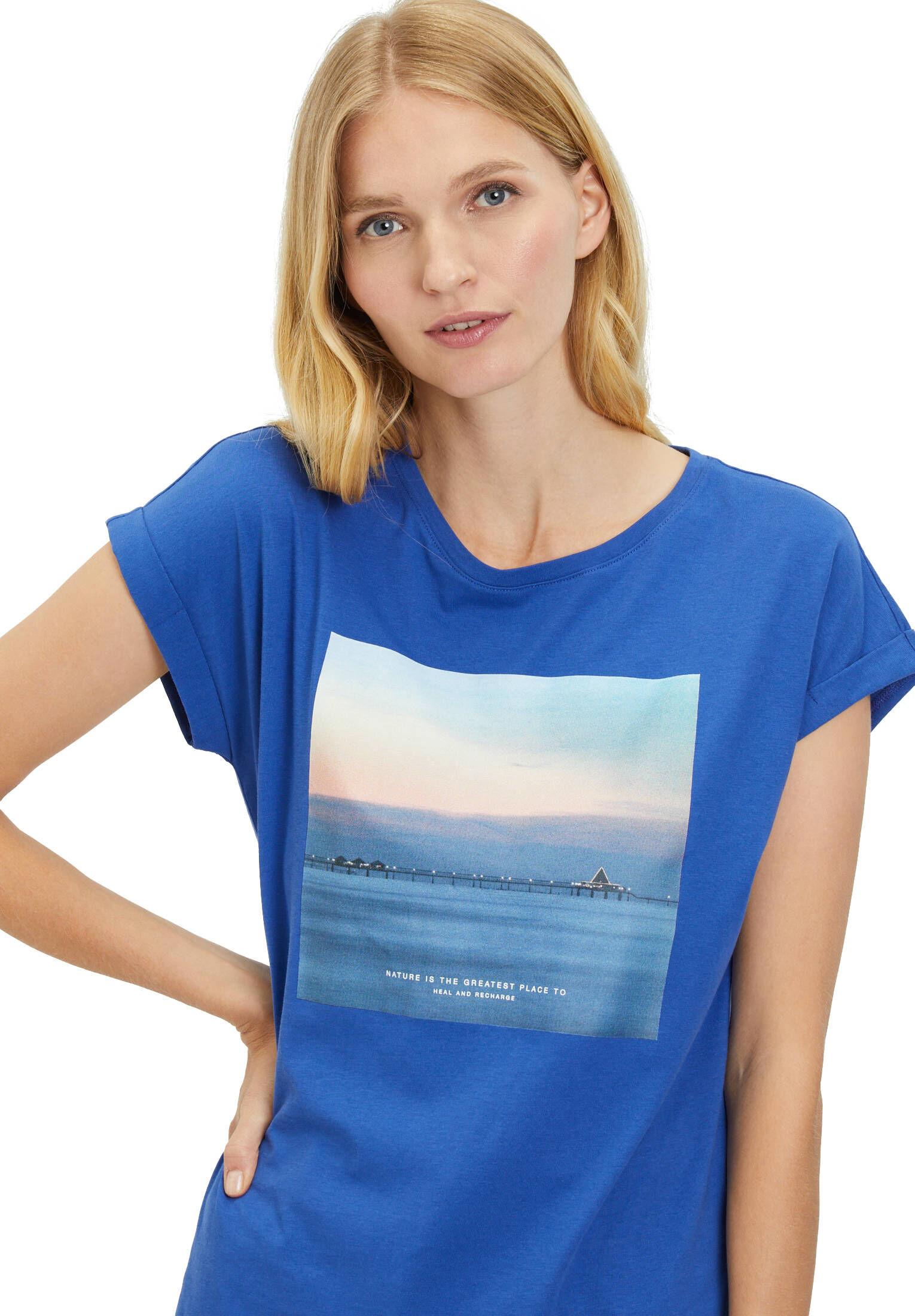 Damen Rundhals-Shirt mit Aufdruck