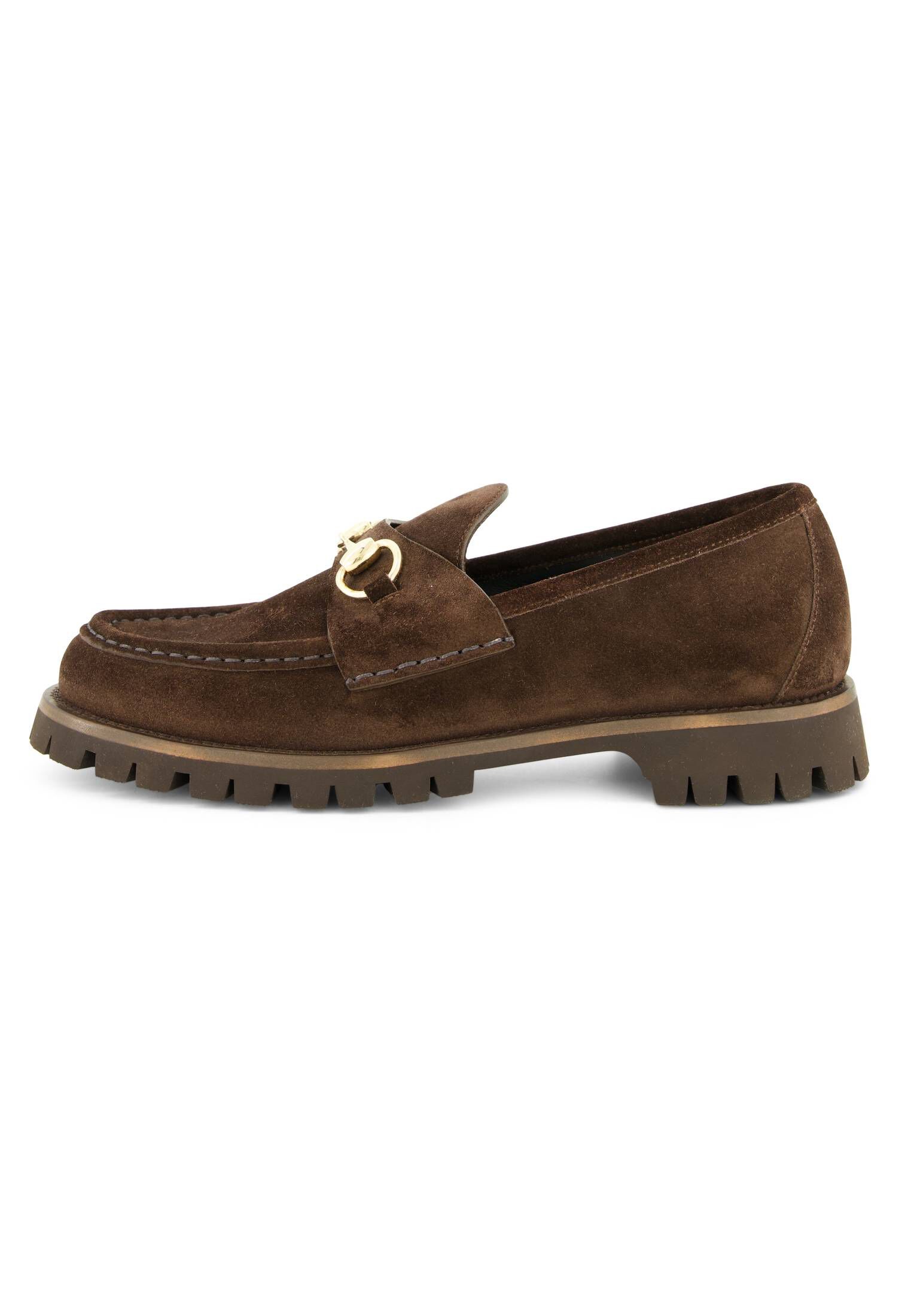 Gucci Damen Loafer aus Wildleder mit Horsebit SYLKE in braun kaufen ...