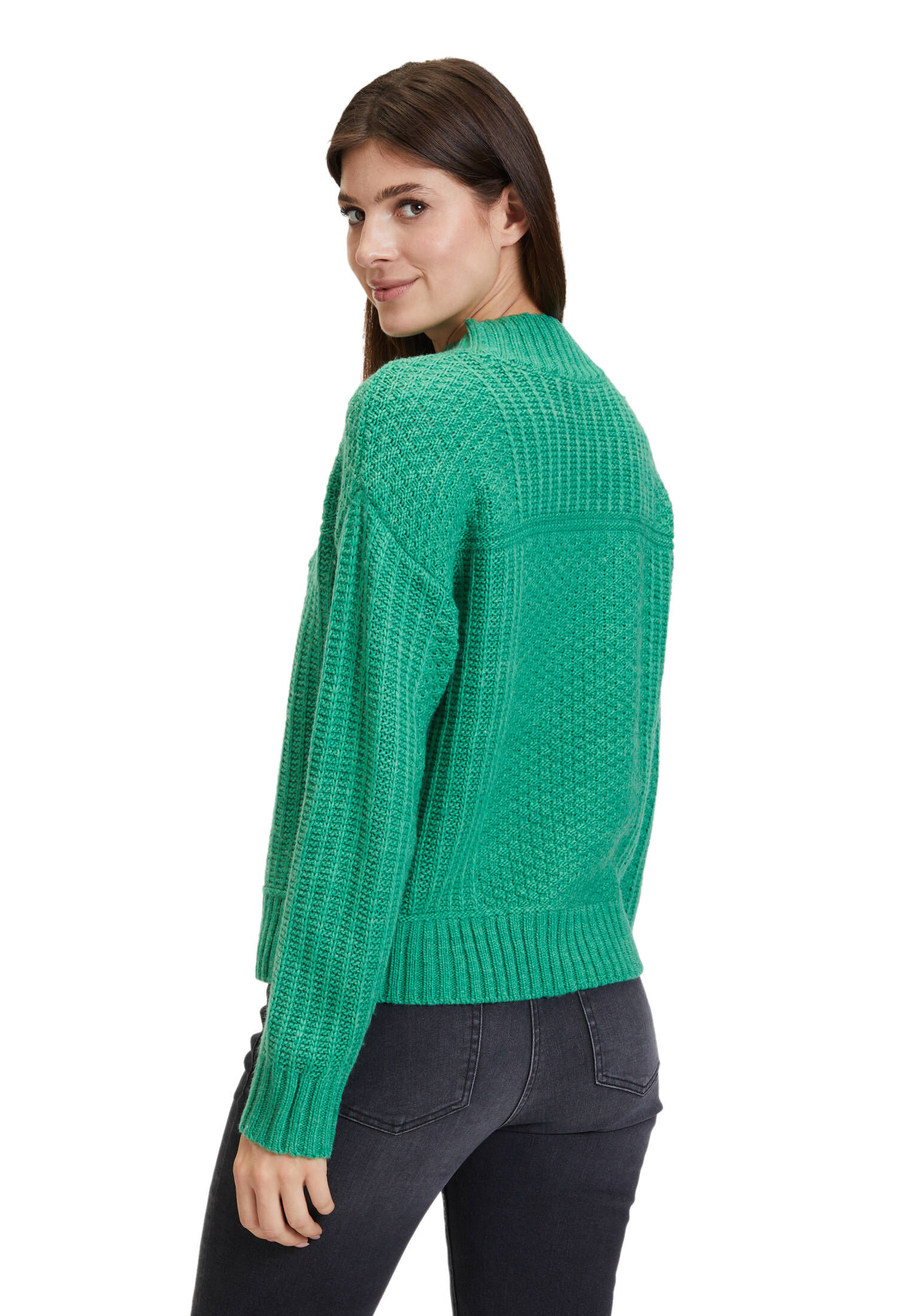 Damen Grobstrick-Pullover mit Struktur
