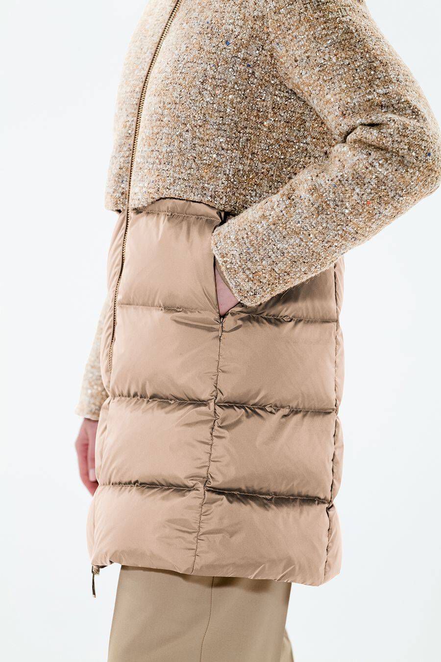 Duno Damen Daunenmantel BALLON A mit Wolle in Weiß kaufen | engelhorn