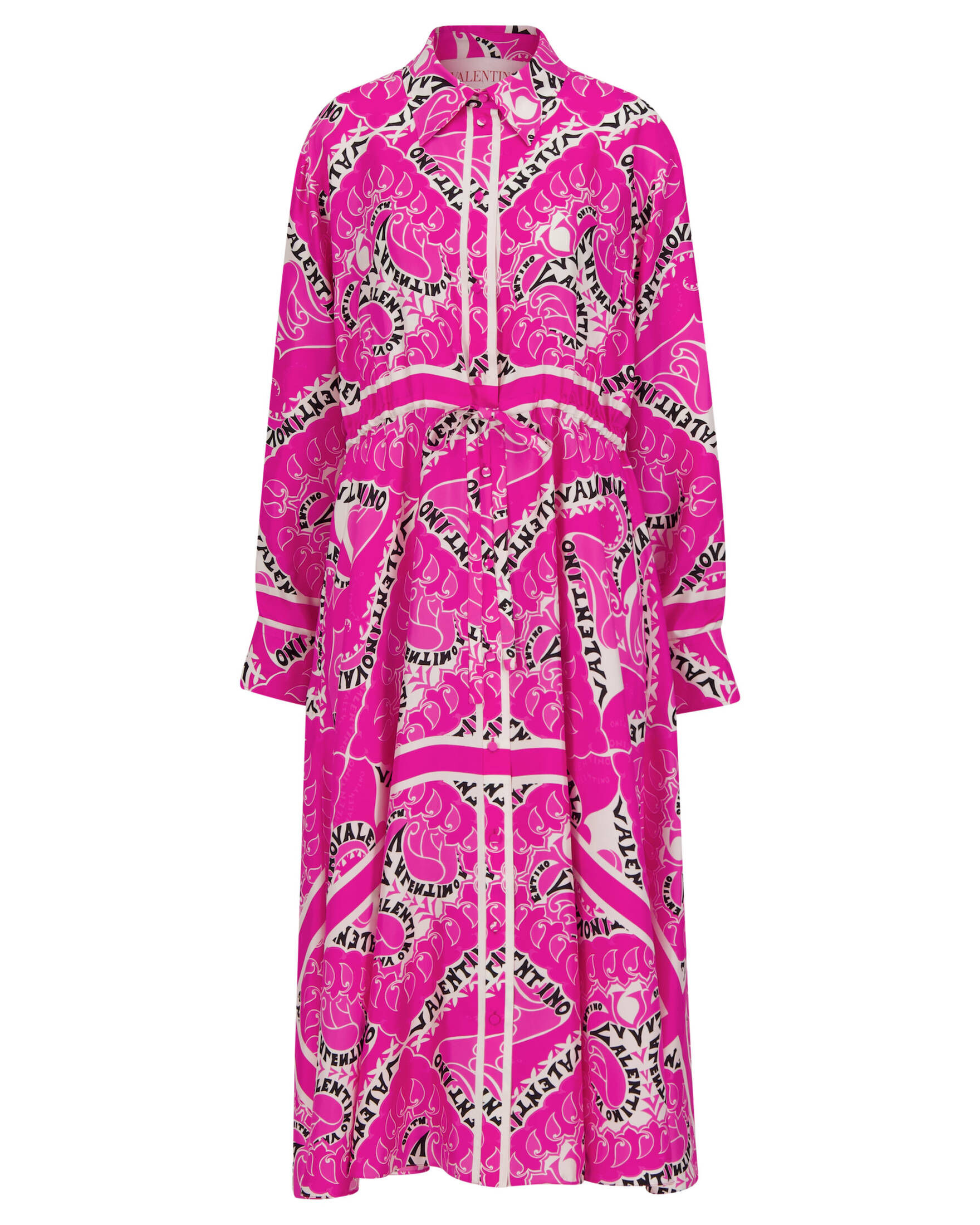 Damen Hemdblusenkleid Maxi