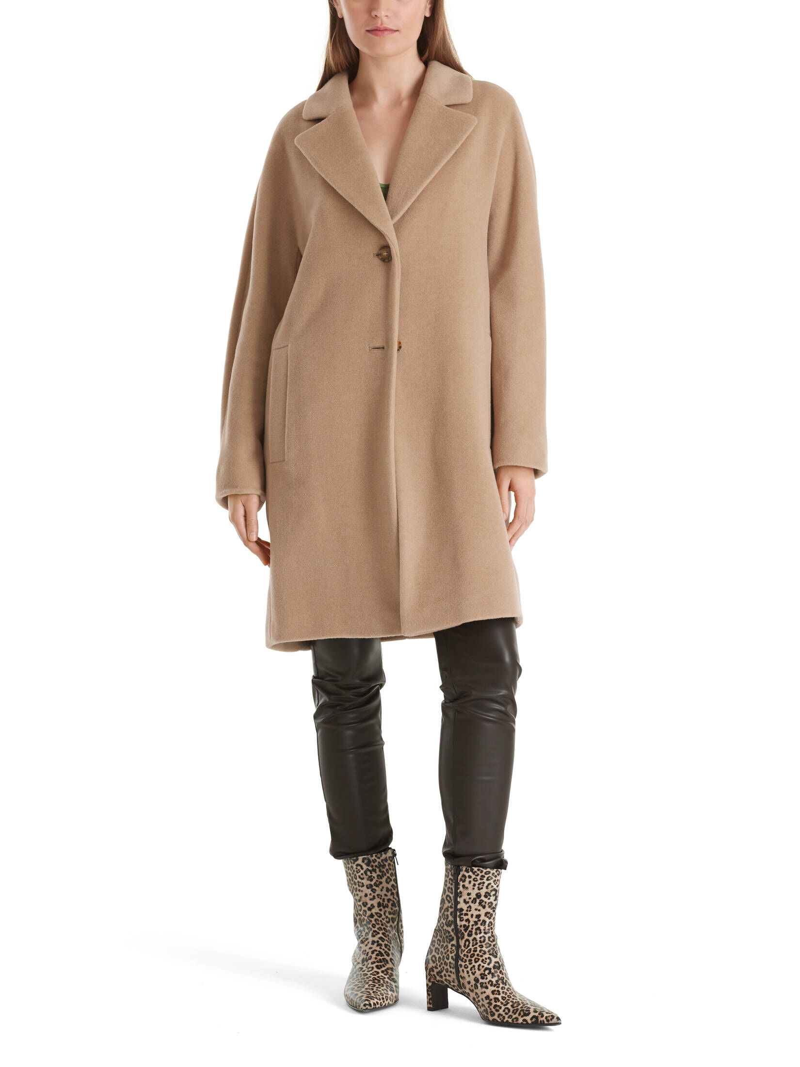 Marc Cain Damen Mantel mit Alpaka und Wolle in Beige kaufen | engelhorn