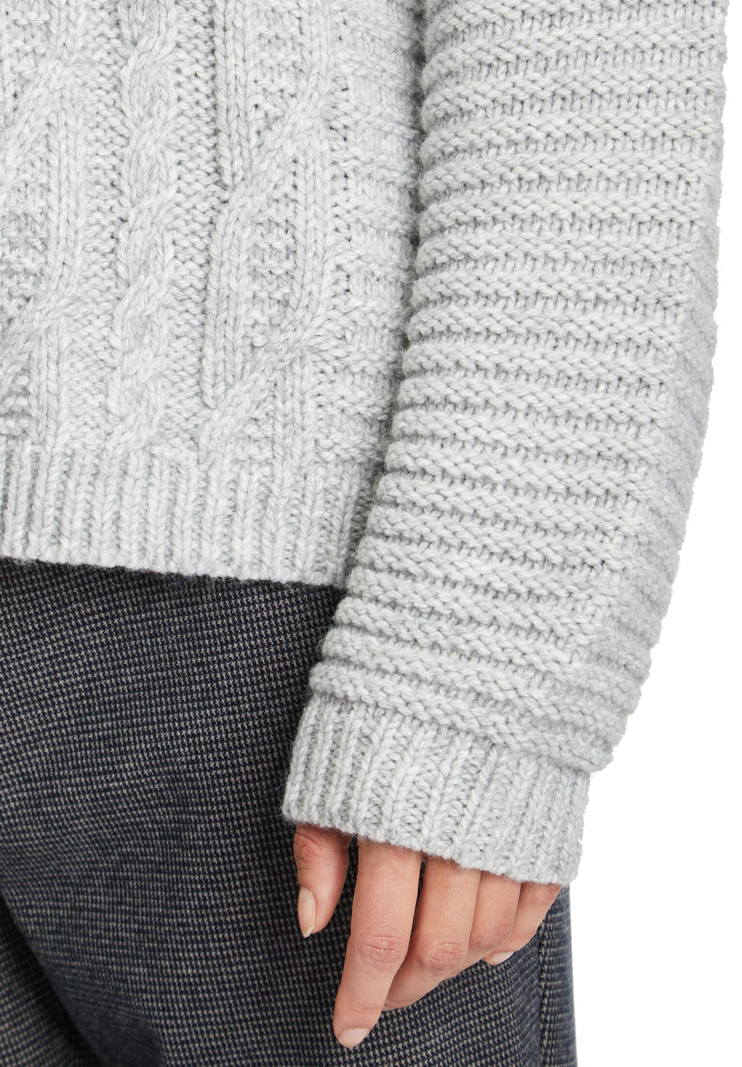 Damen Grobstrick-Pullover mit Struktur