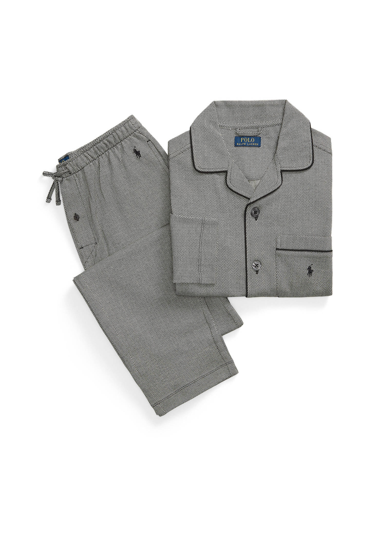 Polo Ralph Lauren Herren Pyjama aus Jacquardstrick Slim Fit in schwarz ...