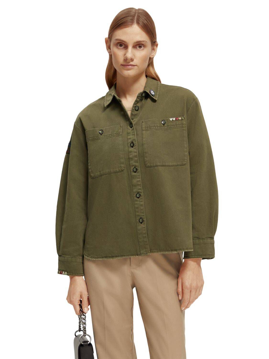 Damen Bluse im Military-Style