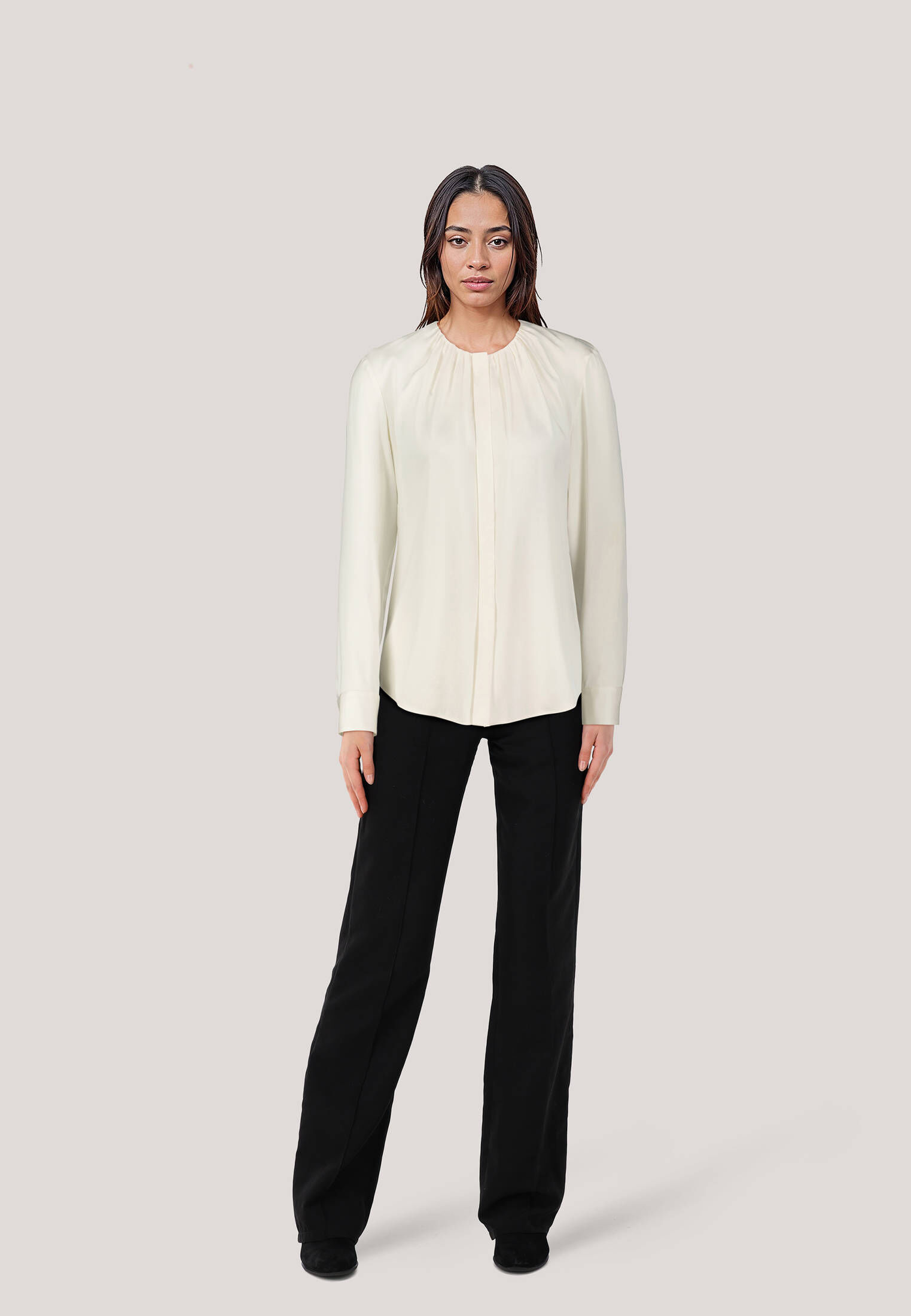 BOSS Damen Bluse mit Seide BANORAH in weiß kaufen | engelhorn