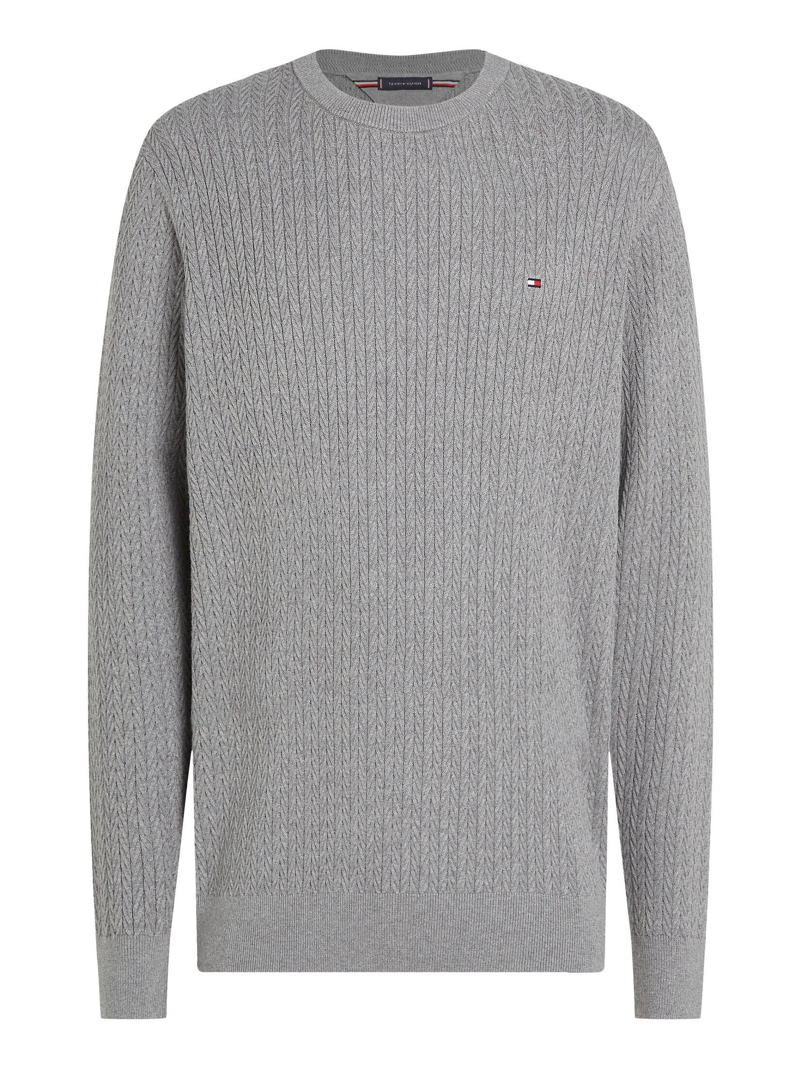 Tommy Hilfiger Herren Strickpullover Regular Fit in grau kaufen | engelhorn