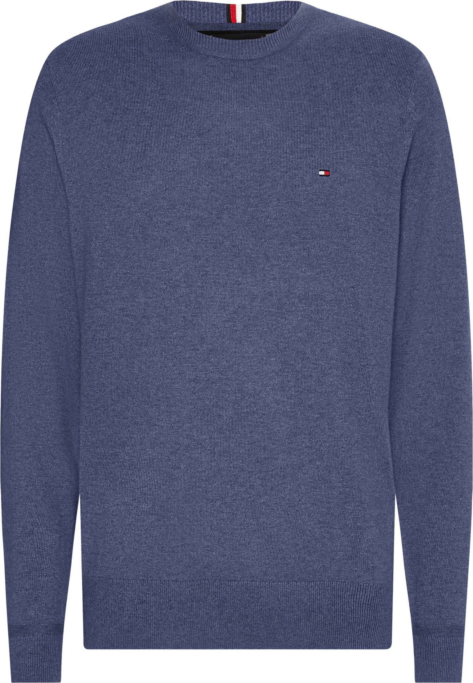Tommy Hilfiger Herren Strickpullover Rundhals Baumwolle/Kaschmir Regular Fit in blau kaufen ...