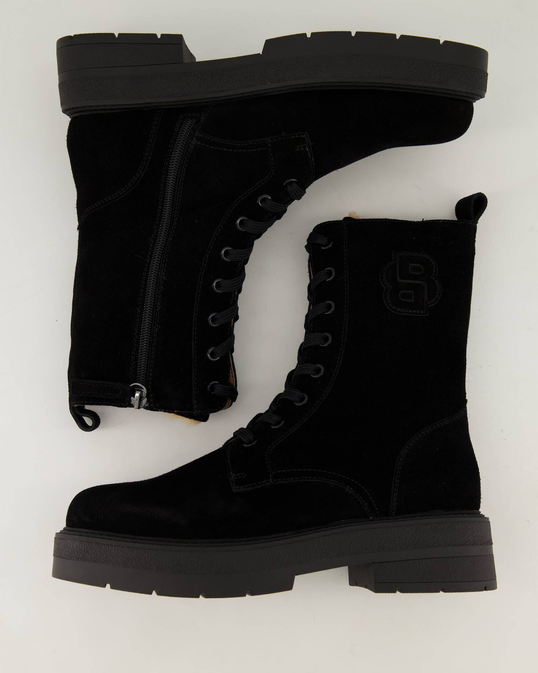 BOSS Damen Schnürboots Veloursleder REBBY in schwarz kaufen | engelhorn