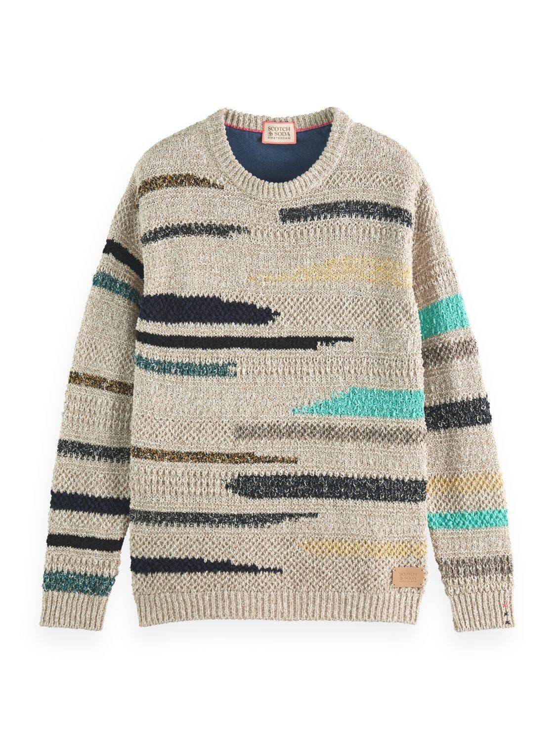 Herren Strickpullover MELANGE JACQUARD