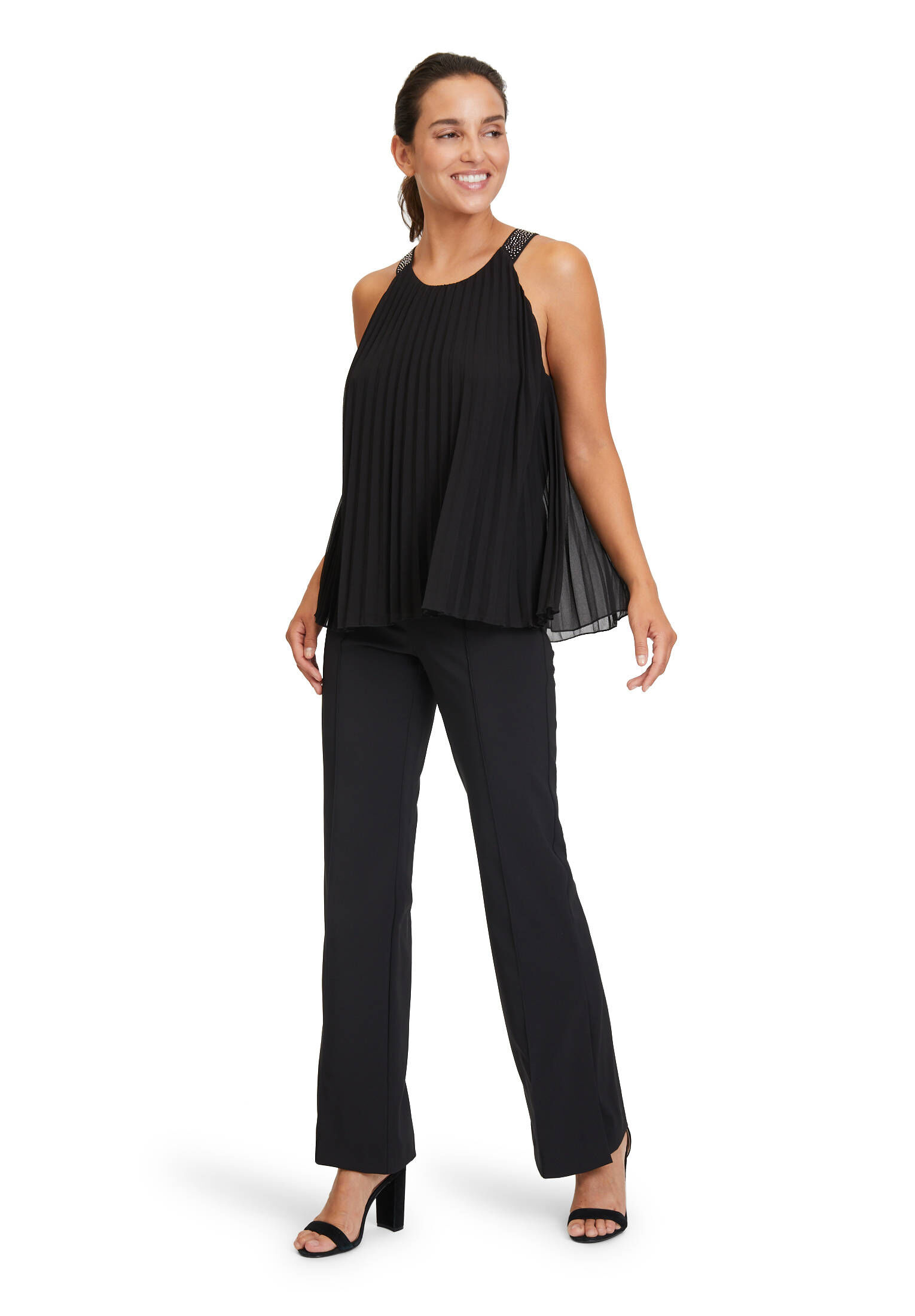 Damen Blusentop mit Plissee