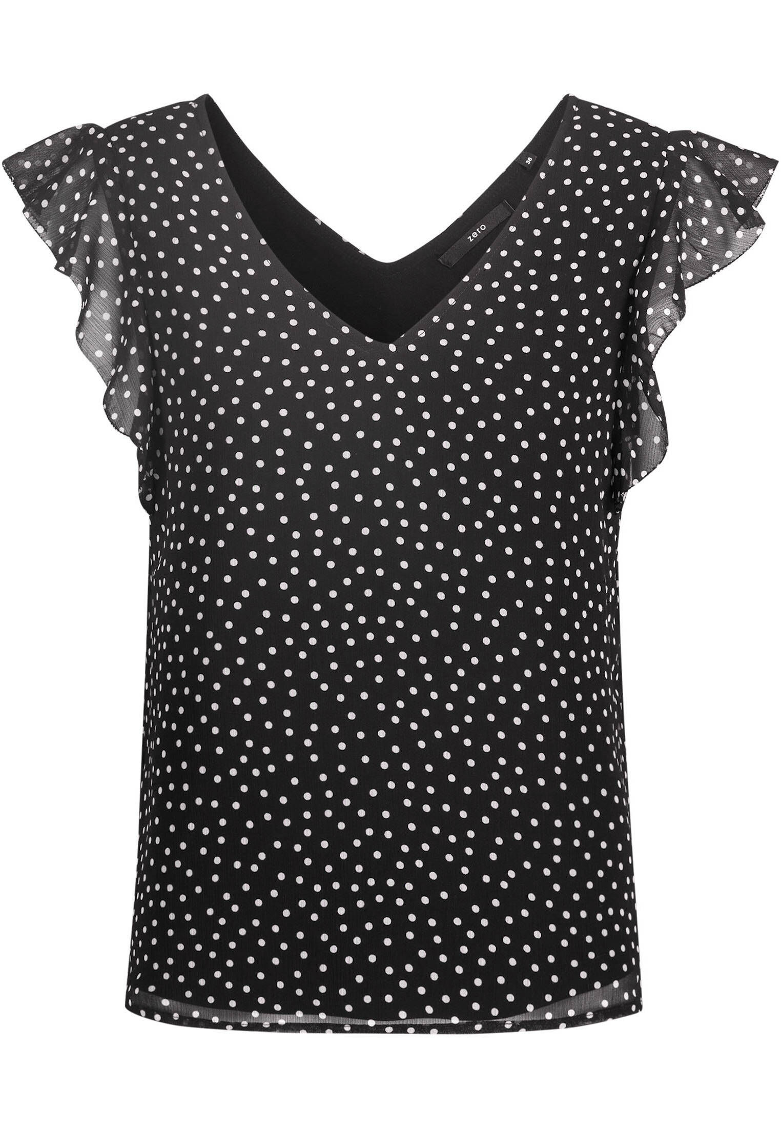 Damen Chiffonbluse mit Punkten
