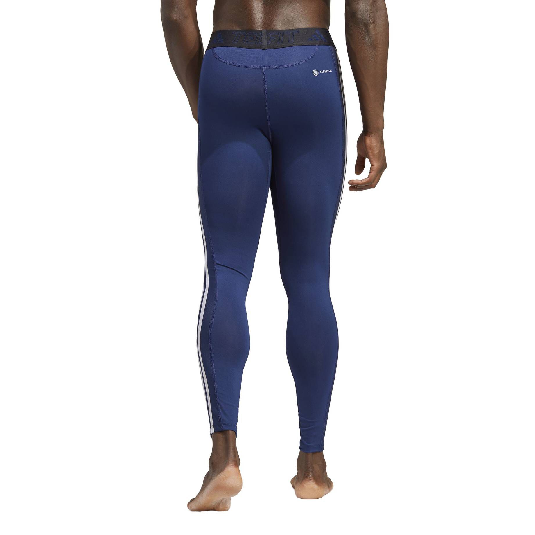 adidas Performance Herren Trainingtights TECHFIT 3-Streifen in blau ...