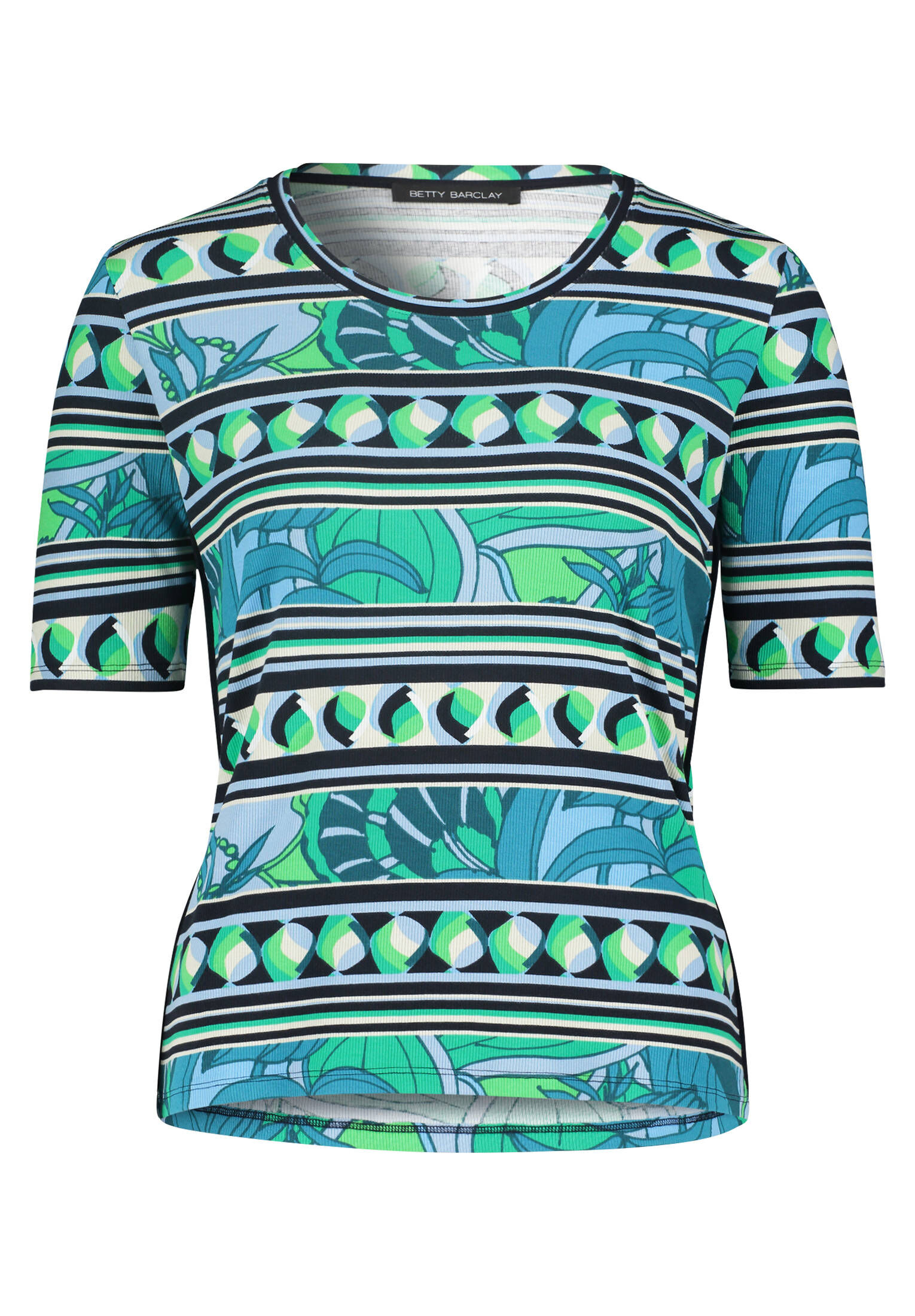 Damen Basic Shirt mit Rippenstruktur