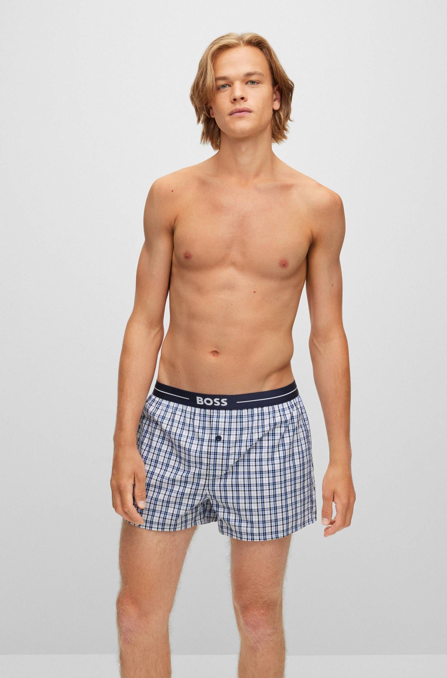 BOSS Herren Pyjamashorts BOXER EW 2er-Pack in blau kaufen | engelhorn