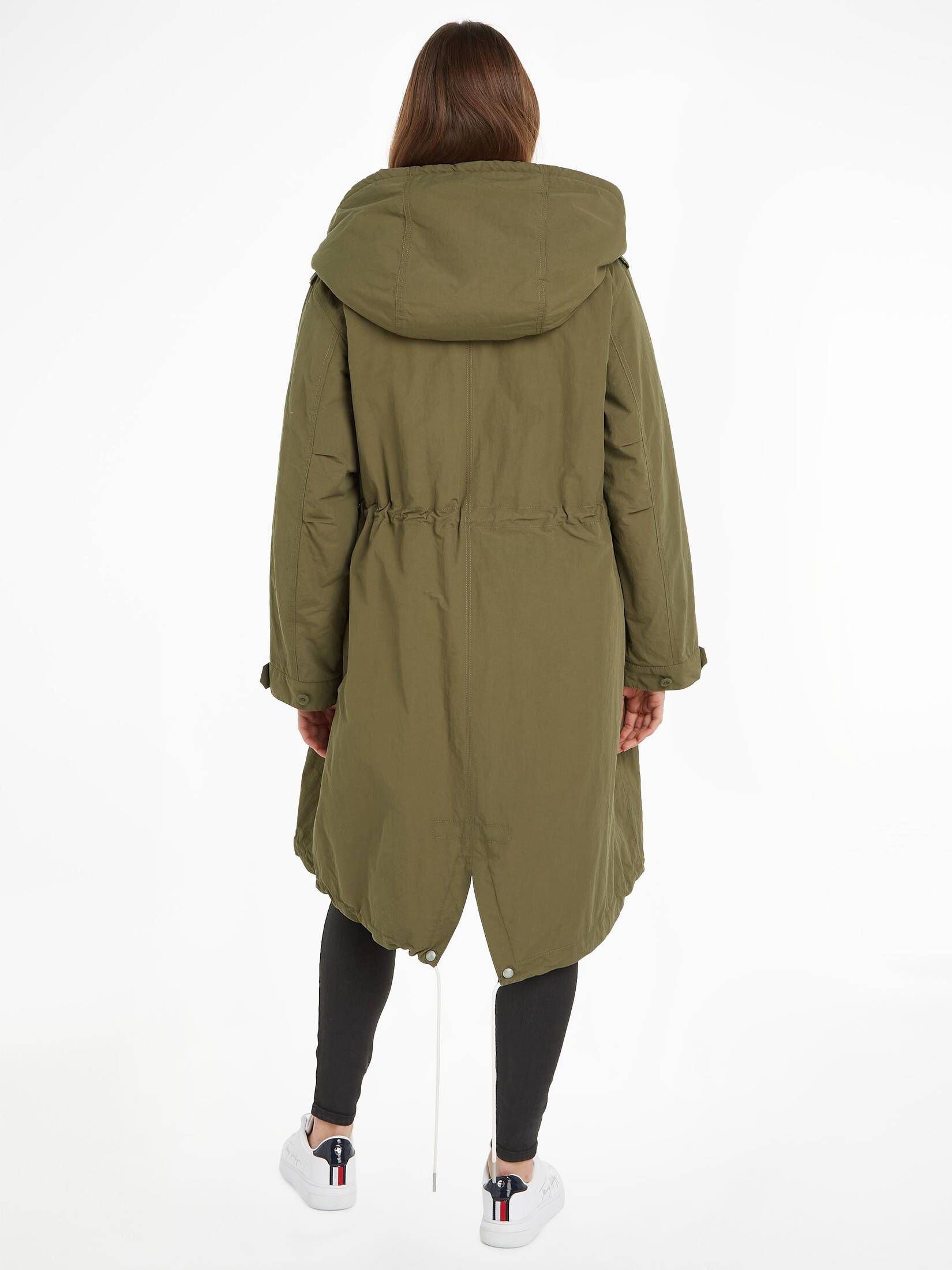 Parka Mit Lederrmel Damen