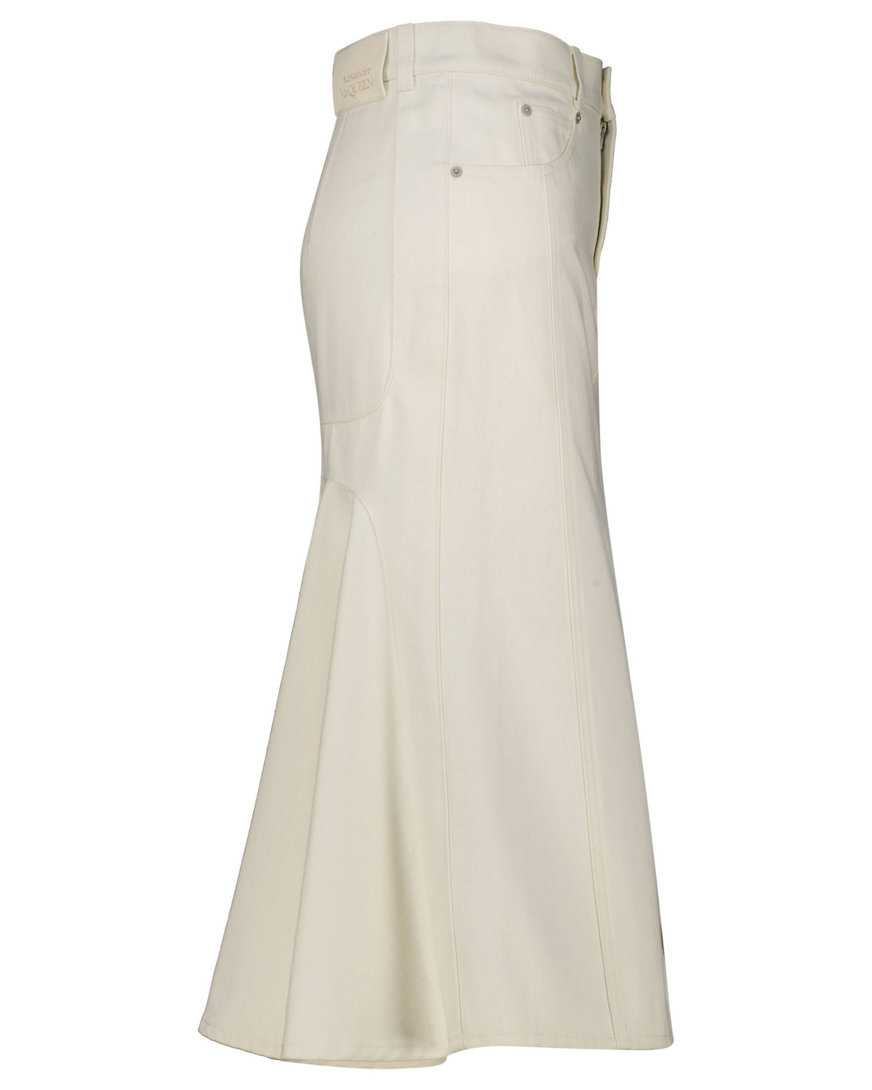 Alexander McQueen Damen Midirock in weiß kaufen | engelhorn