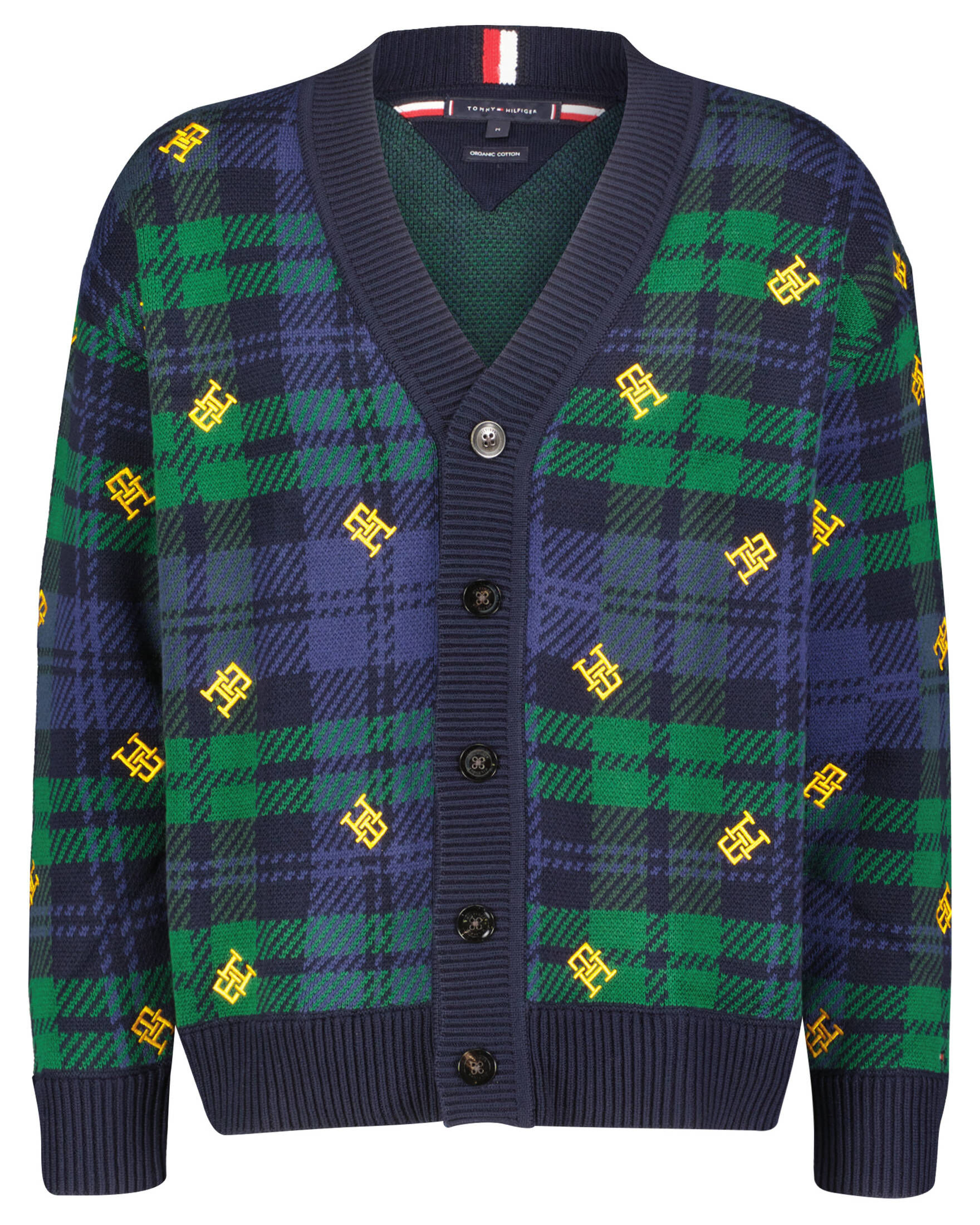 Herren Strickjacke BLACK WATCH MONOGRAM CARDIGAN