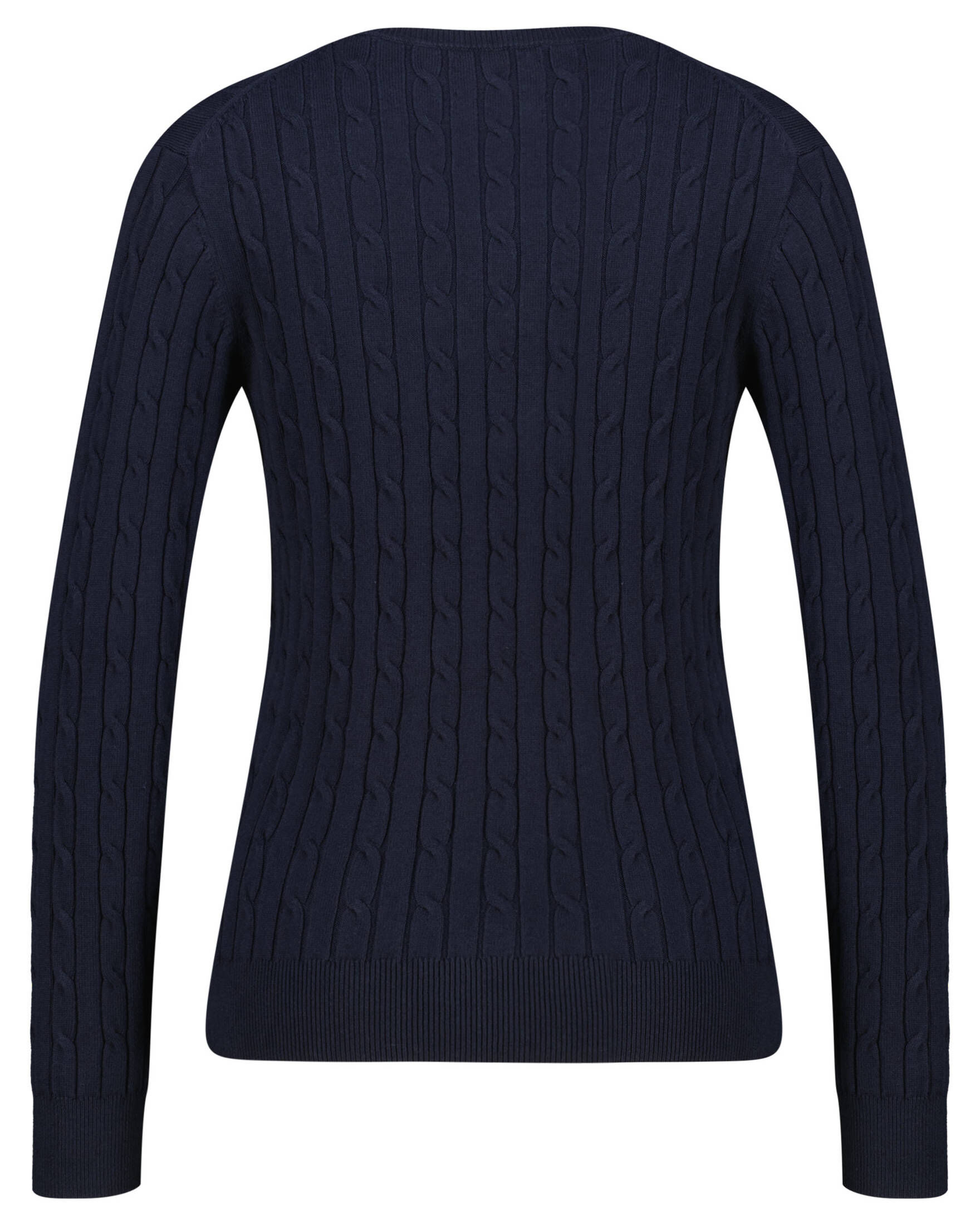 Gant Damen Strickpullover mit Zopfmuster Slim Fit in blau kaufen ...