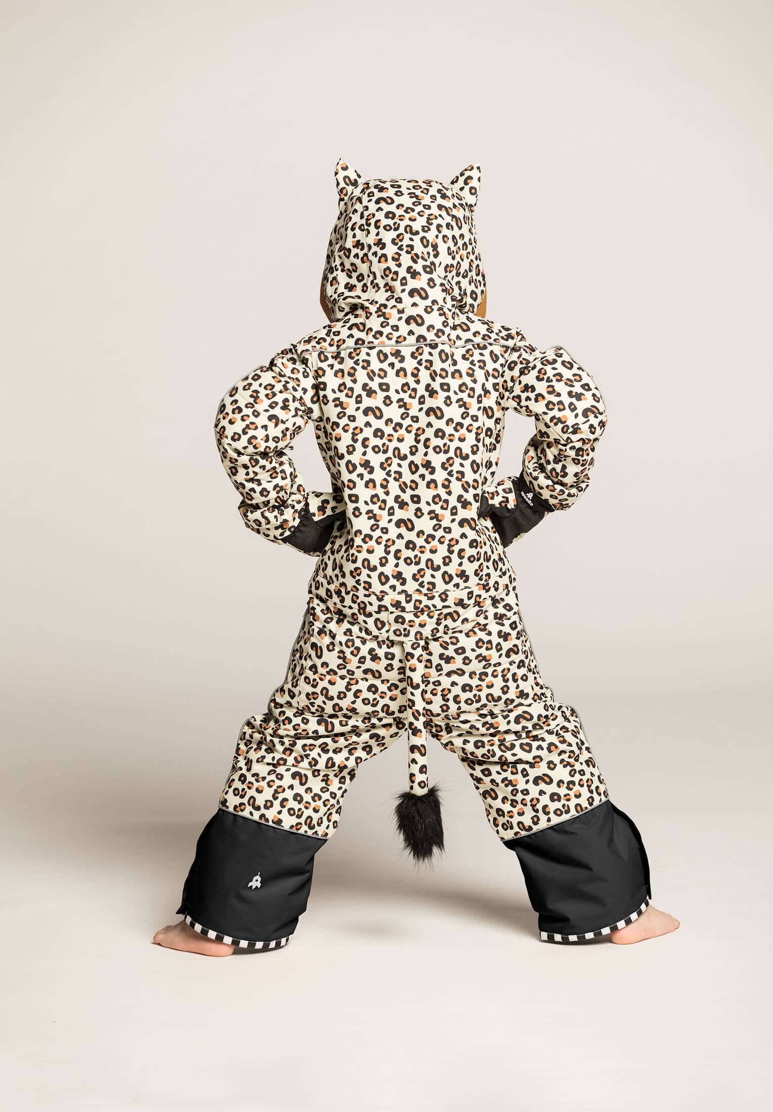 Kinder Schneeanzug CHEETADO Leopard Black